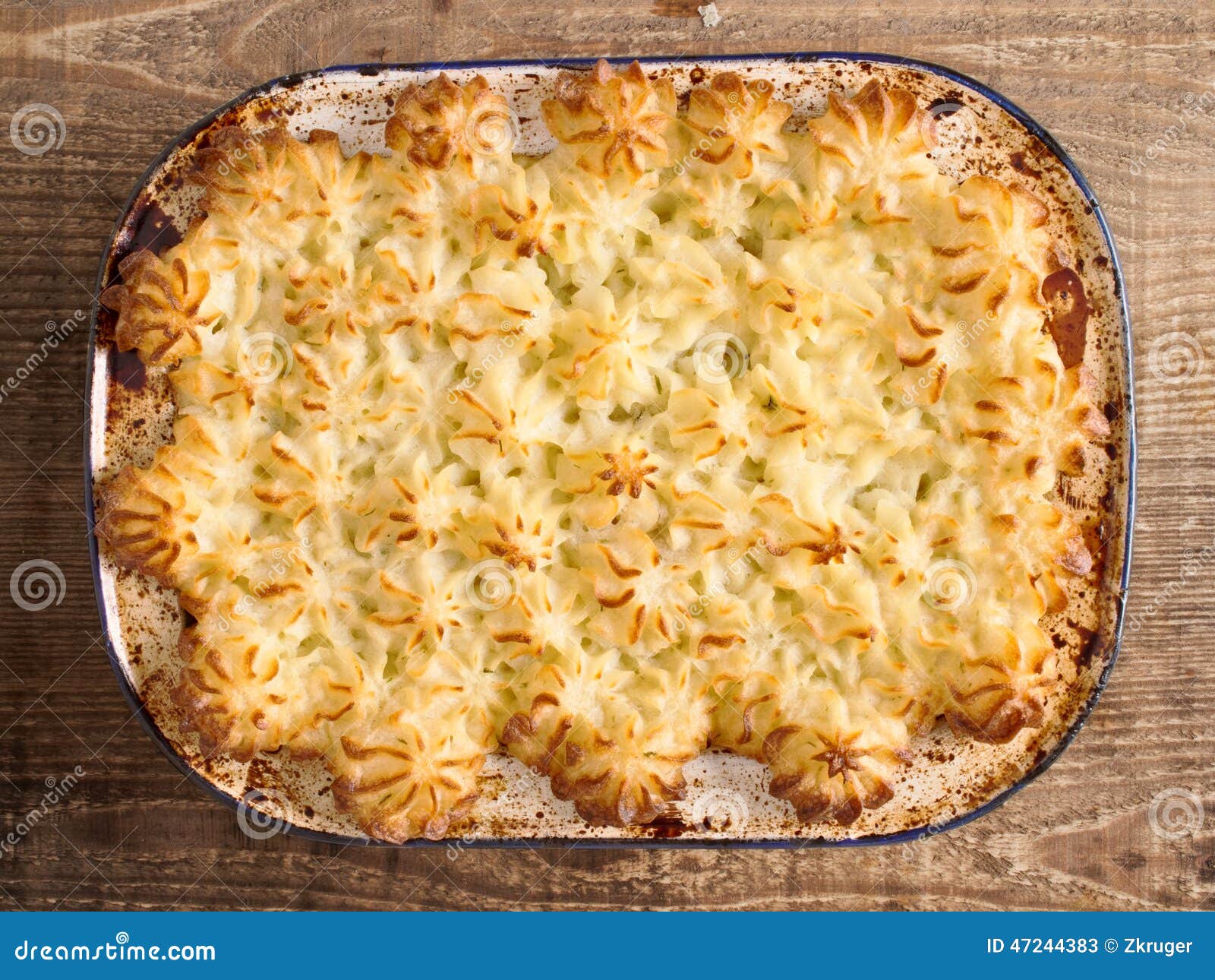 Rustic Traditional British Shepard Pie Stock Image - Image of potato ...