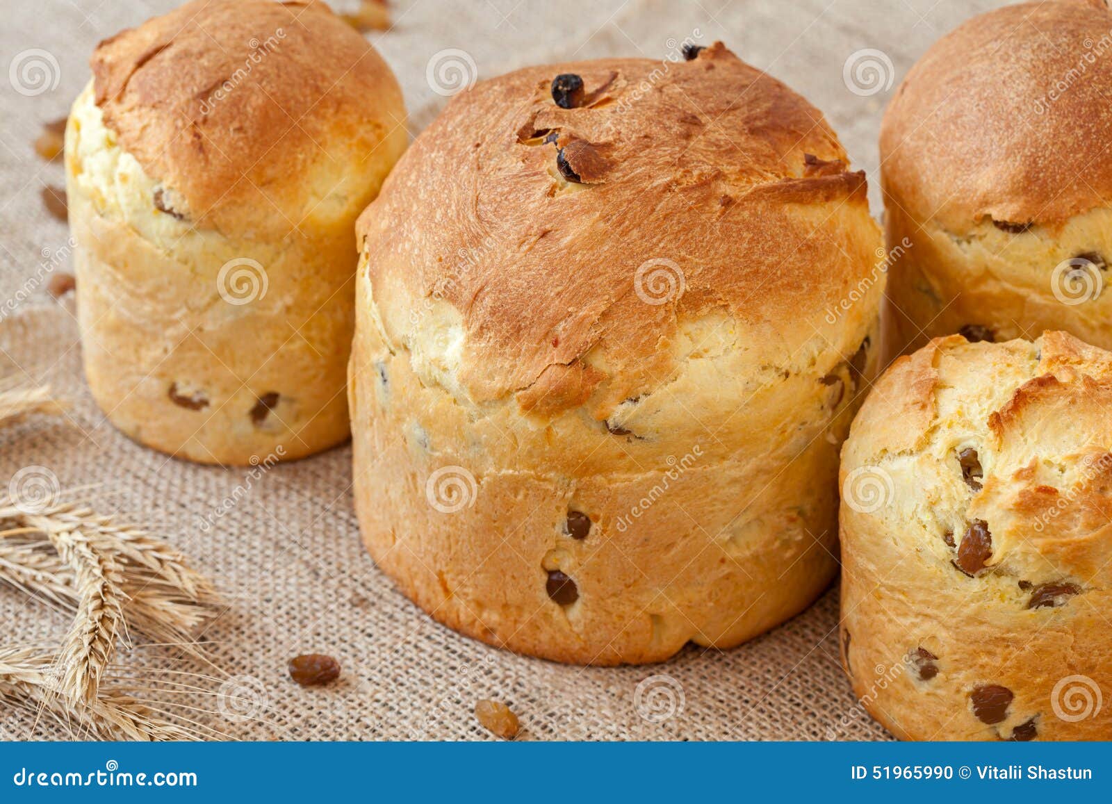 Rustic Traditional Orthodox Easter Holiday Cake Also Called Kulich with ...
