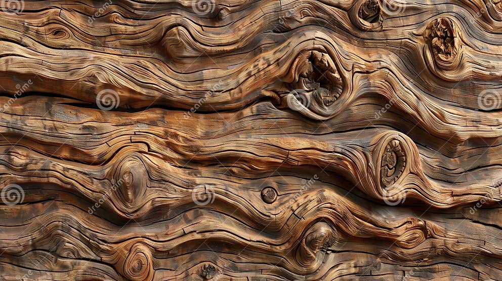 Rustic Tree Bark Texture with Deep Grooves and Knots in Brown Stock ...