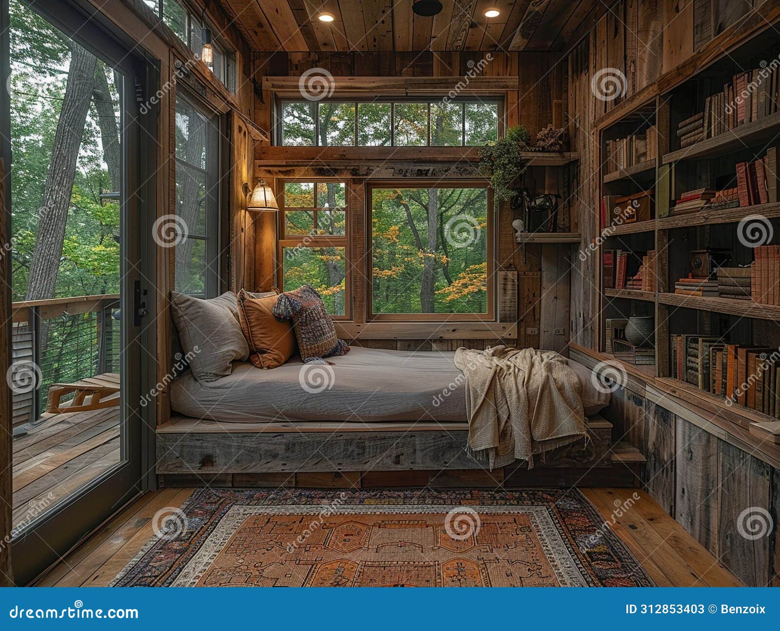 Rustic Treehouse for Adults with Cozy Interiors and Views of the Forest ...