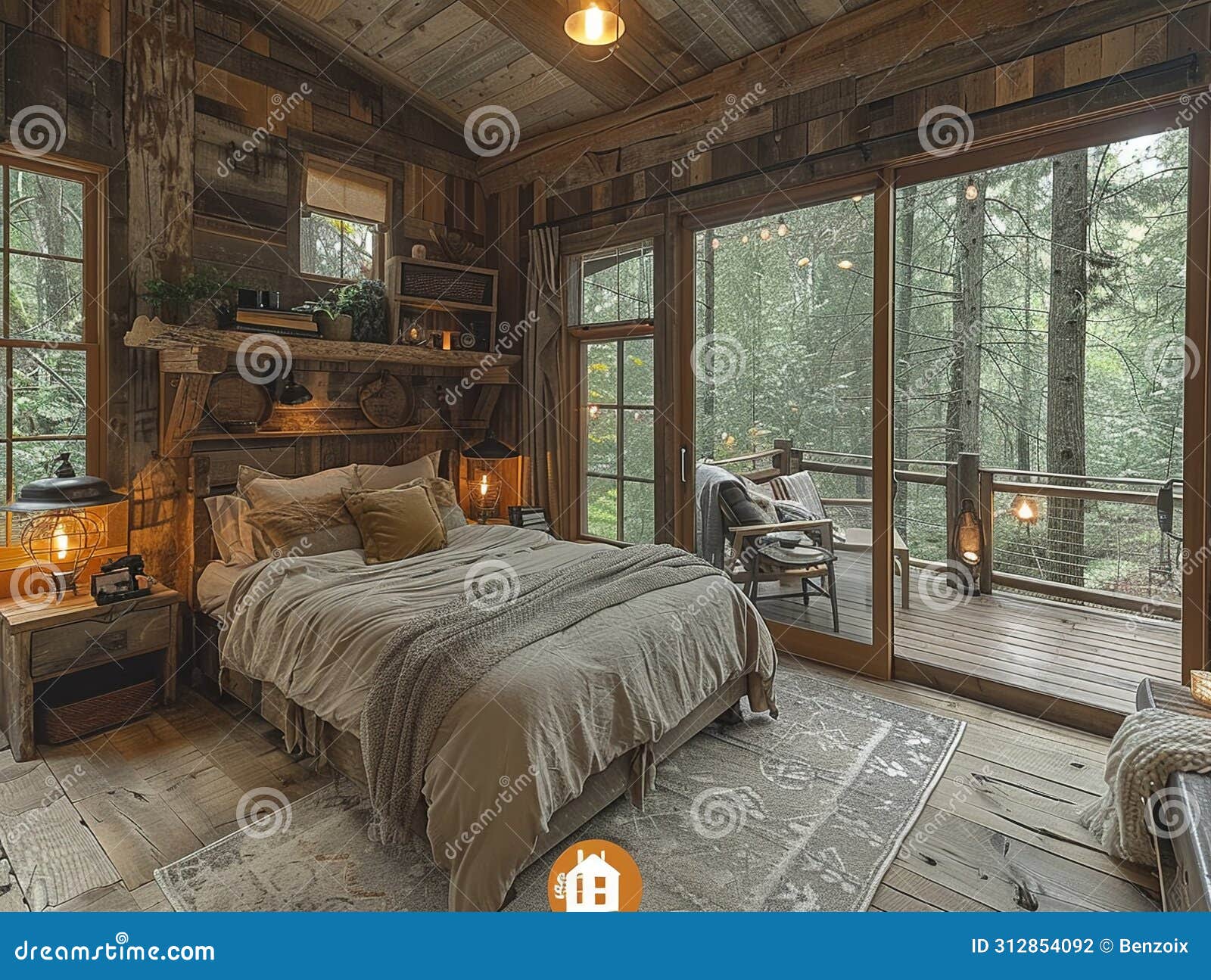 Rustic Treehouse for Adults with Cozy Interiors and Views of the Forest ...