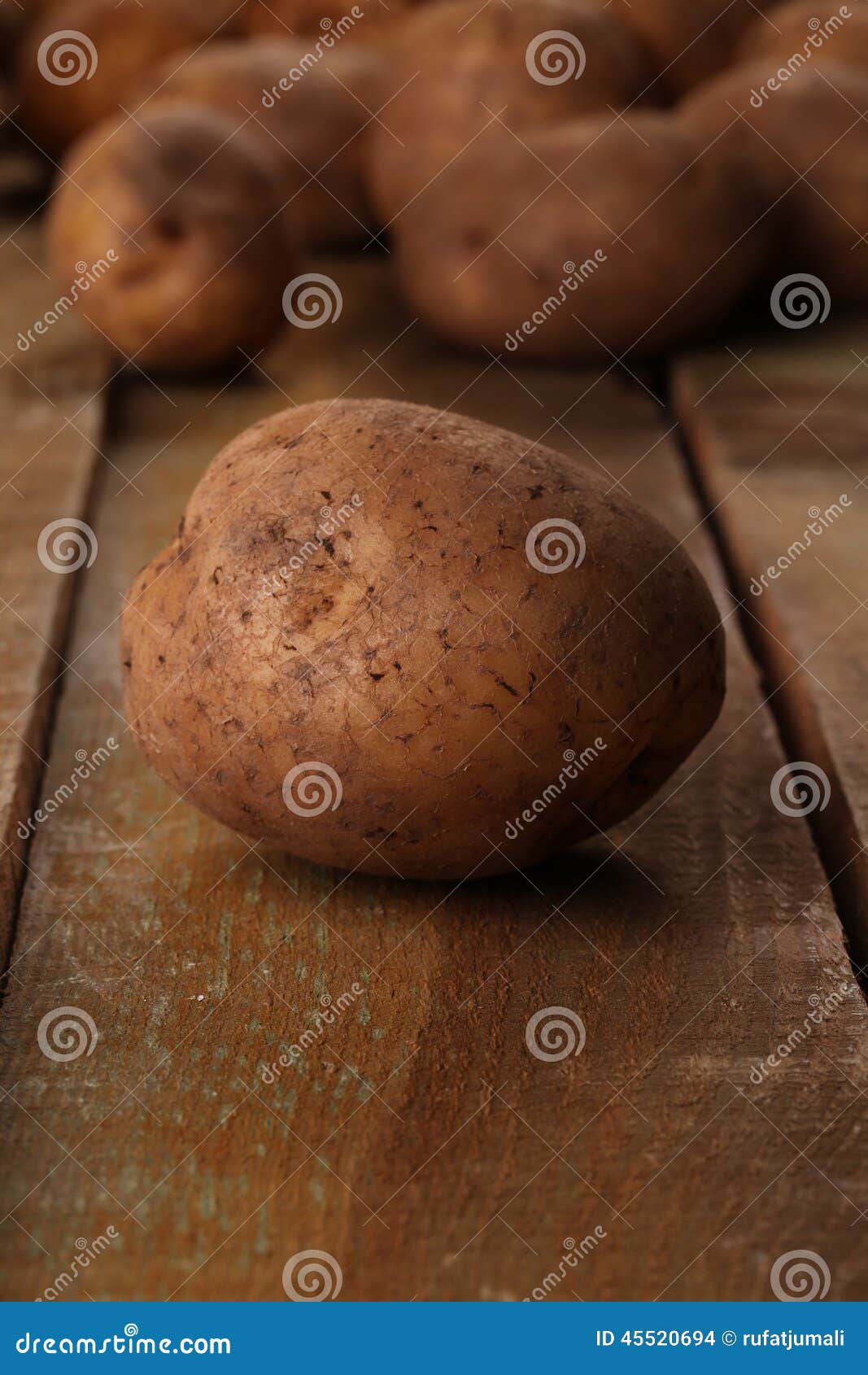 Rustic Unpeeled Potatoes on a Desks Stock Photo - Image of agriculture ...