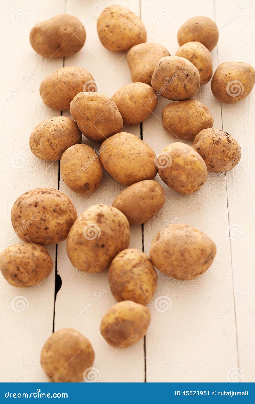 Rustic Unpeeled Potatoes on a Table Stock Image - Image of agriculture ...