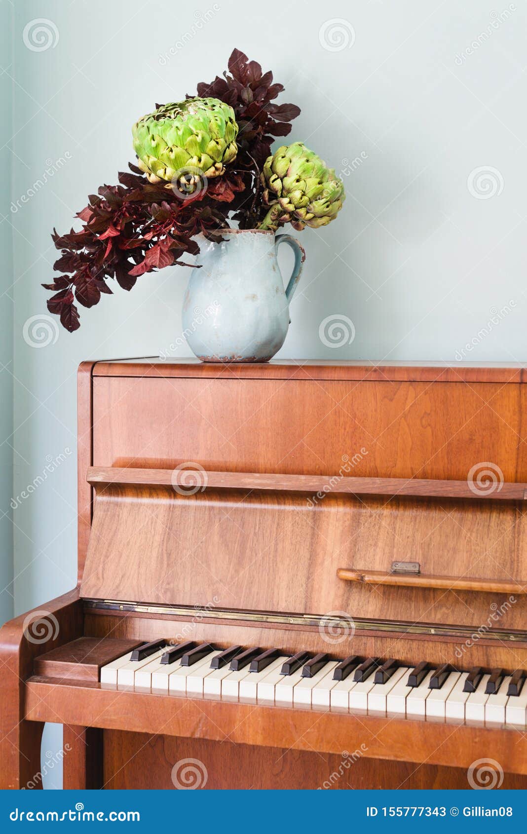 Piano and flowers stock image. Image of bouquet, ornamental - 155777343