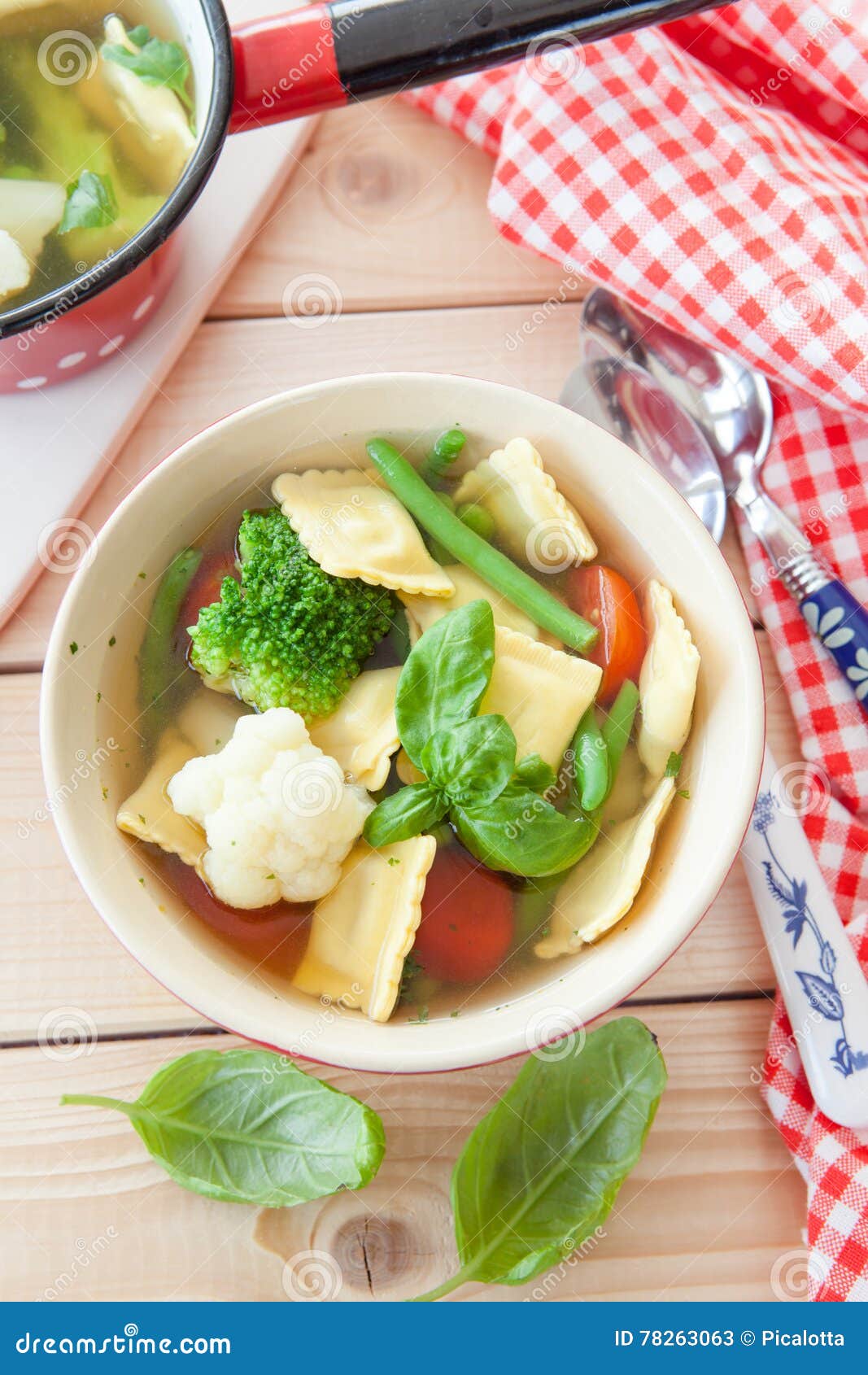 Rustic vegetable soup stock image. Image of vegetables - 78263063