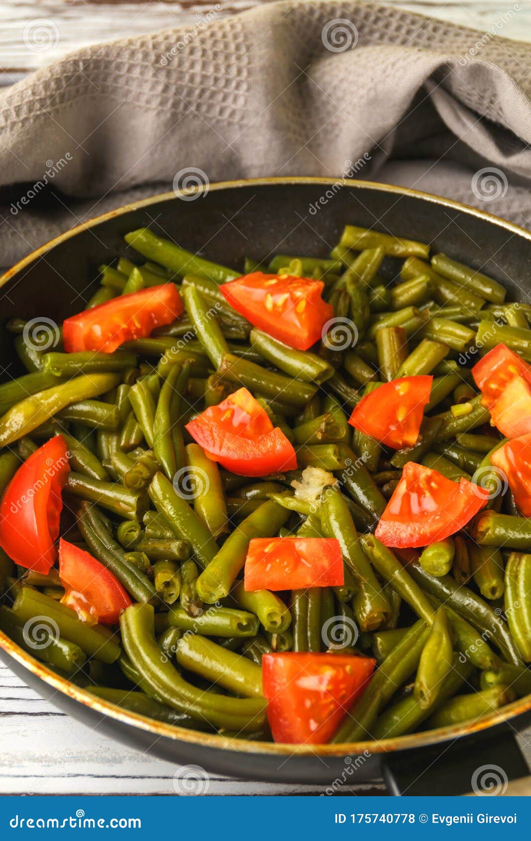 Rustic Vegetarian Food Tomatoes with Beans Stock Photo - Image of ...