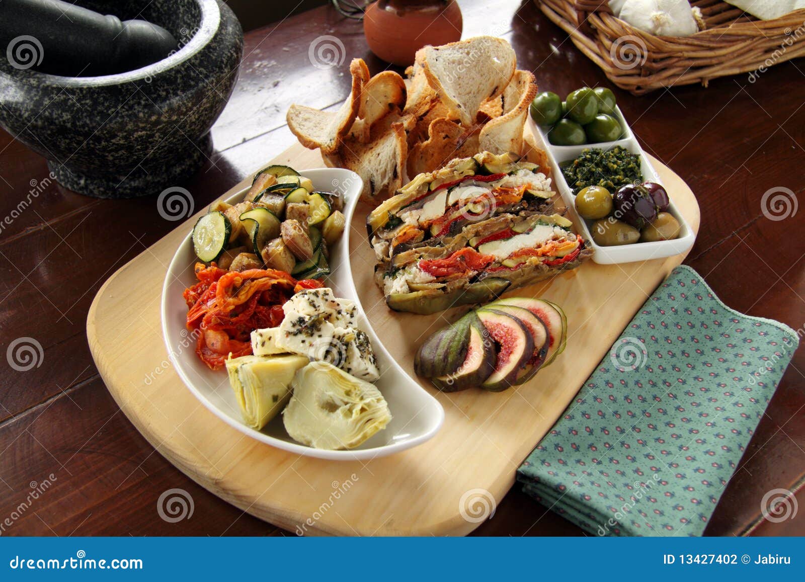 Rustic Vegetarian Platter stock photo. Image of aubergine - 13427402
