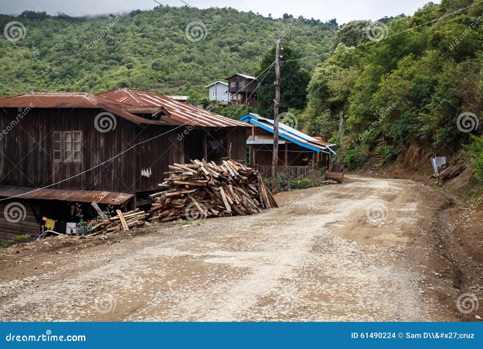 Rustic Village in Burma stock photo. Image of environment - 61490224
