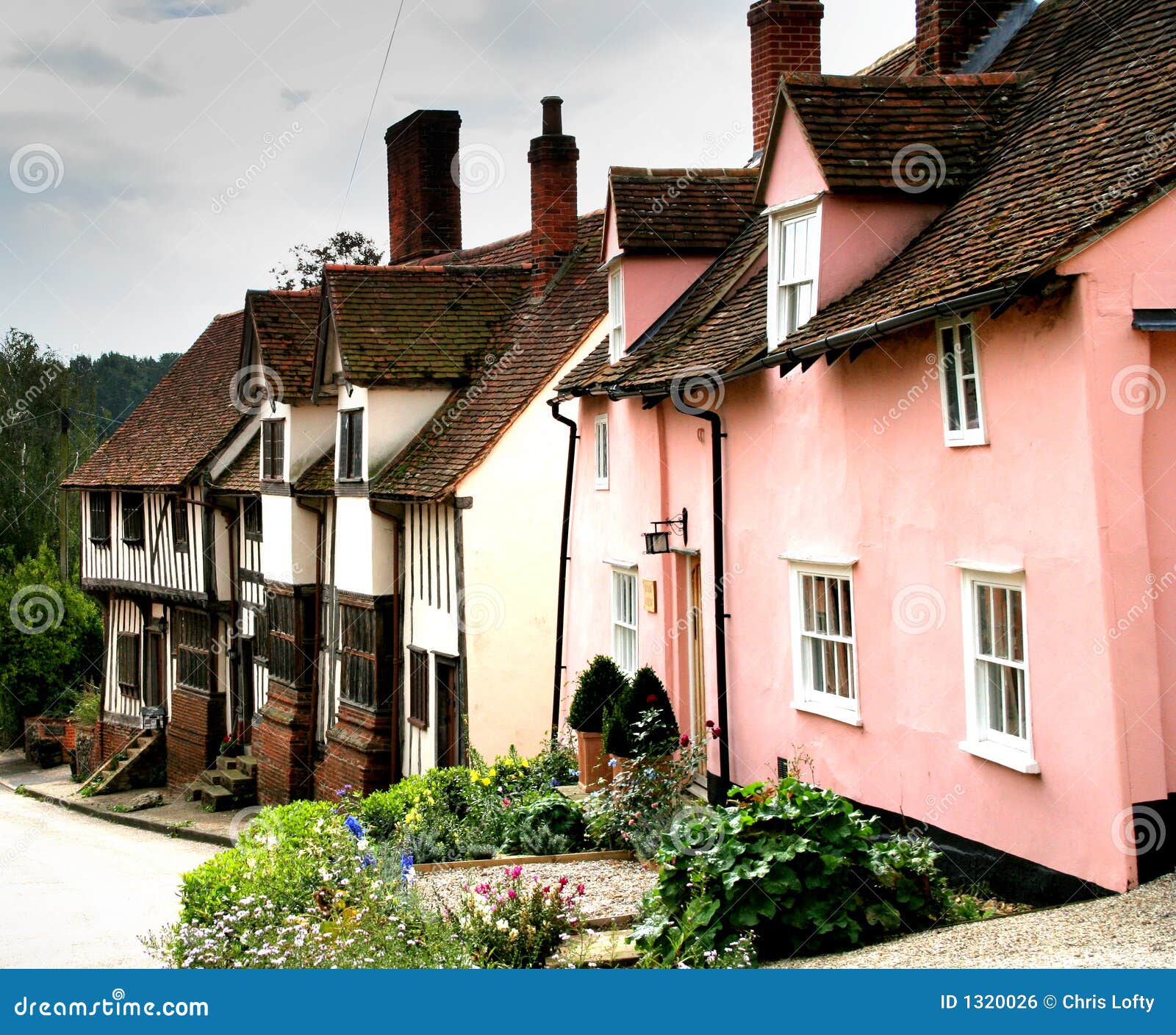 Rustic Village Street stock photo. Image of historic, terrce - 1320026