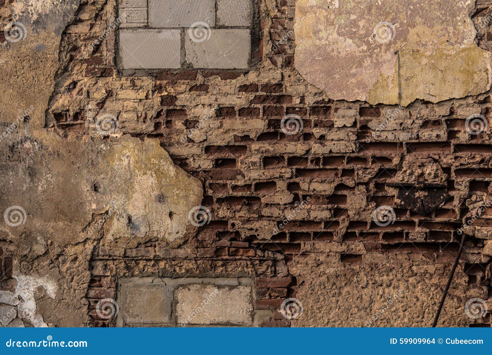 Rustic Vintage Brick Wall In Warm Sunlight Stock Photo - Image of ...