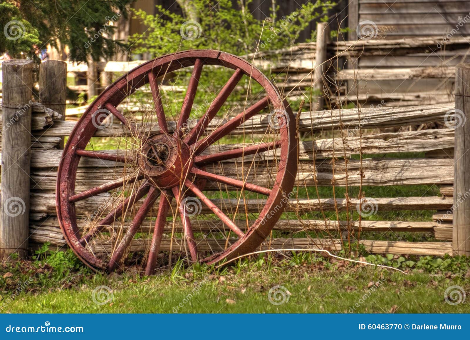Rustic Wagon Wheel stock photo. Image of wheel, farm - 60463770