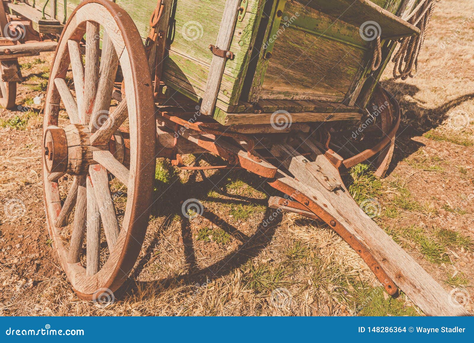 Weathered and Old Rustic Wagon Wheel Stock Photo - Image of pioneer ...