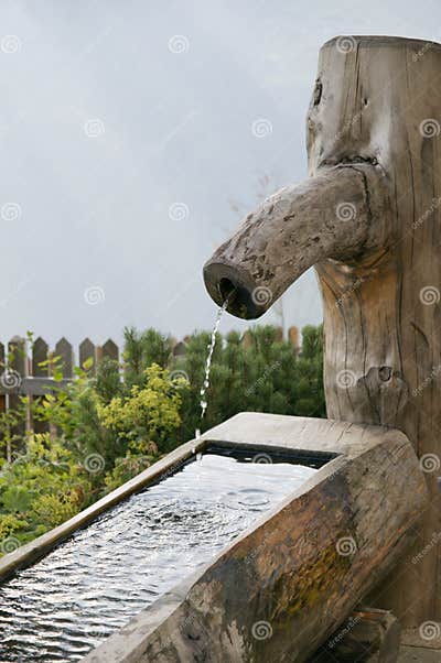 Rustic water trough stock image. Image of simple, handmade - 7713247