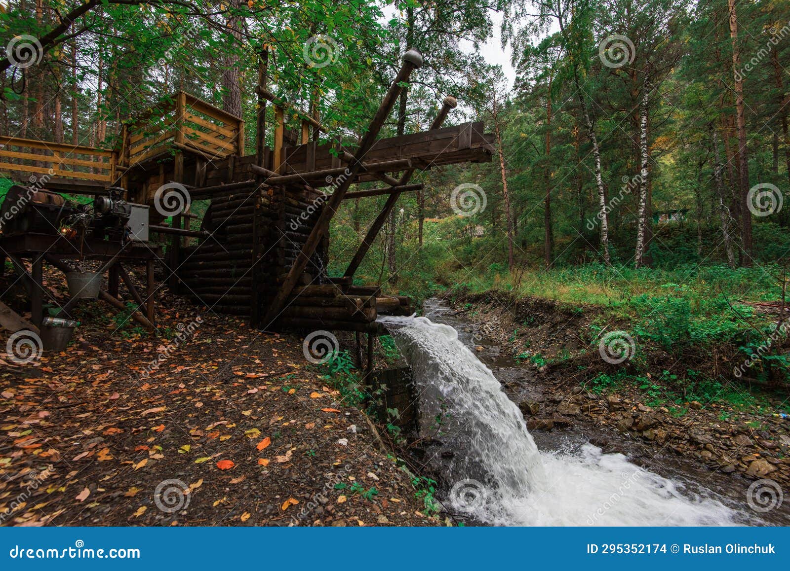 Rustic Watermill with Wheel Stock Photo - Image of tree, rustic: 295352174