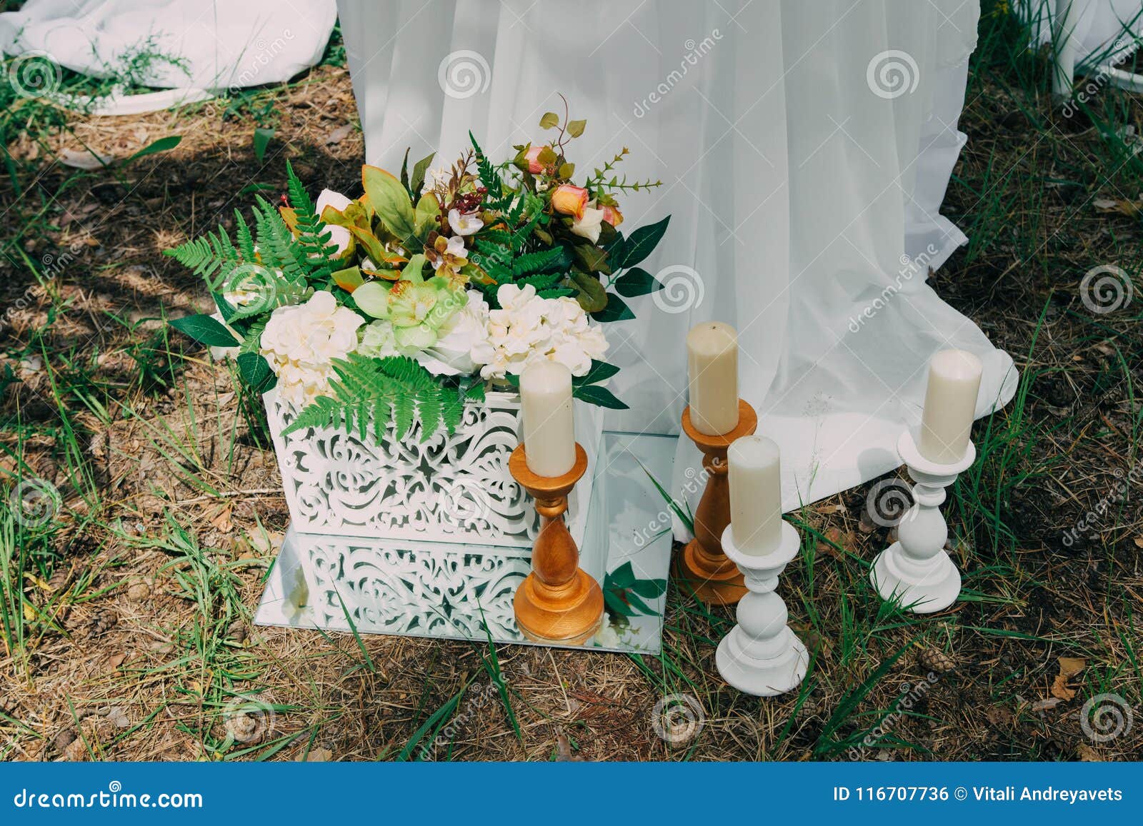 Rustic Wedding Photo Zone. Hand Made Wedding Decorations Includes Stock ...