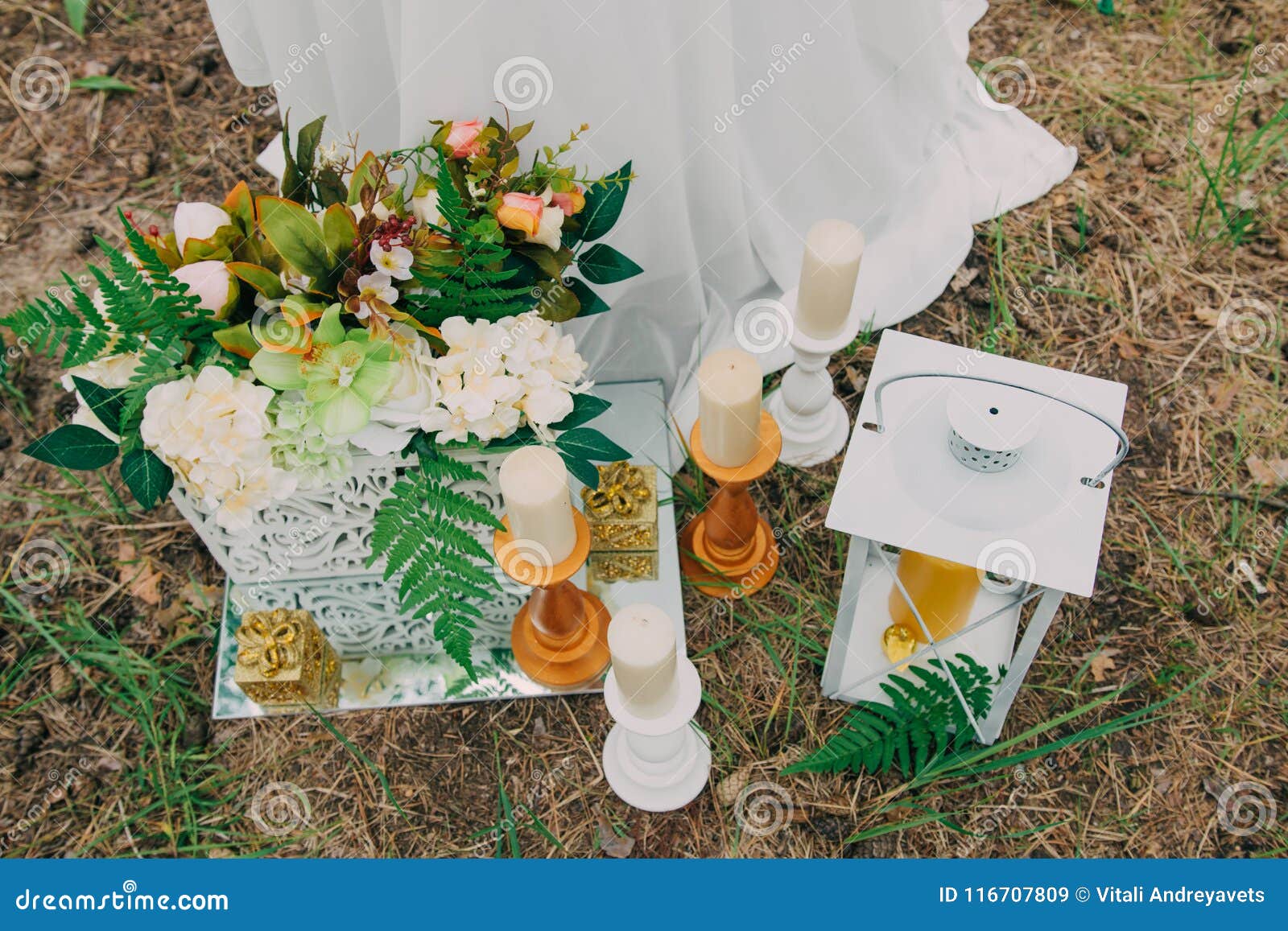 Rustic Wedding Photo Zone. Hand Made Wedding Decorations Includes Stock ...