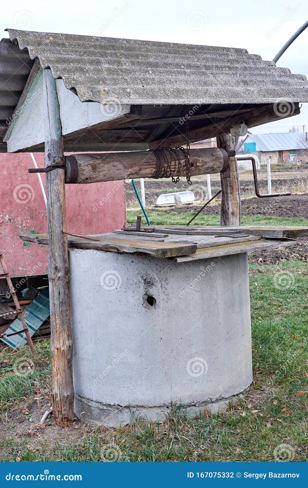 Rustic Well with Clean Cold Water Stock Photo - Image of outdoors ...