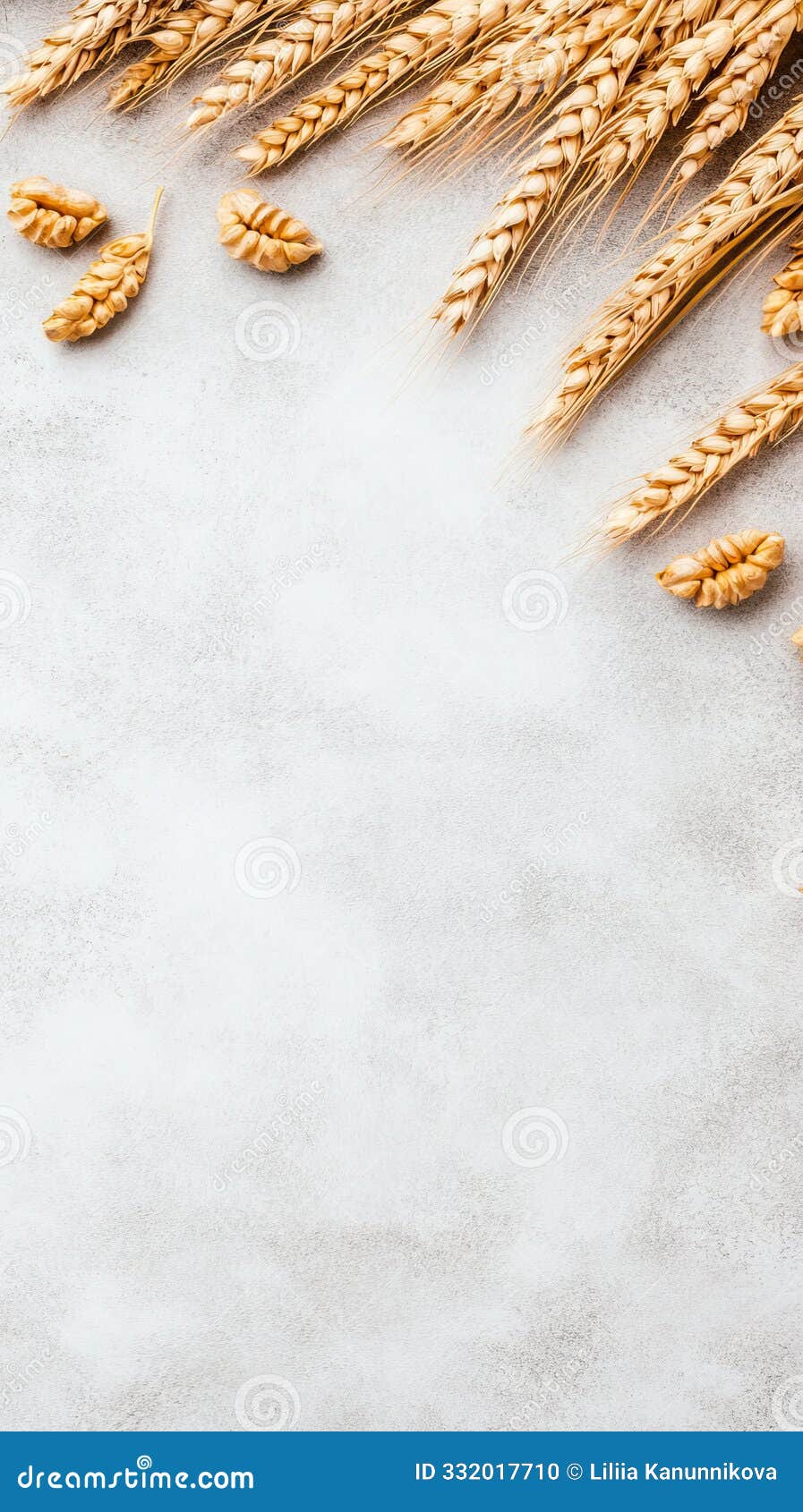 A Rustic Wheat Sheaf Rests on a Grey Marble Background, Providing an ...
