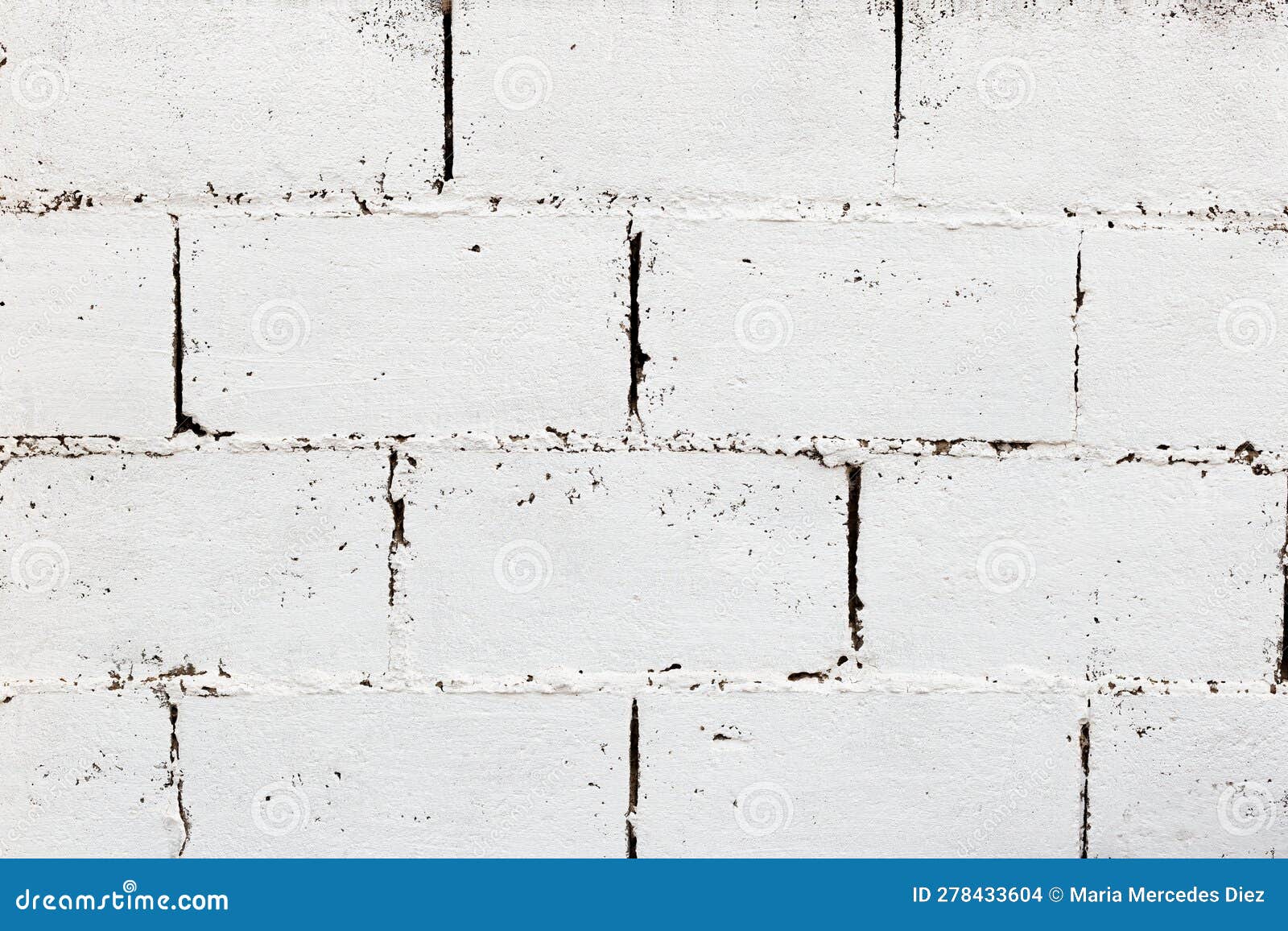 Rustic and White Wall Made with Blocks. Horizontal Stock Photo - Image ...