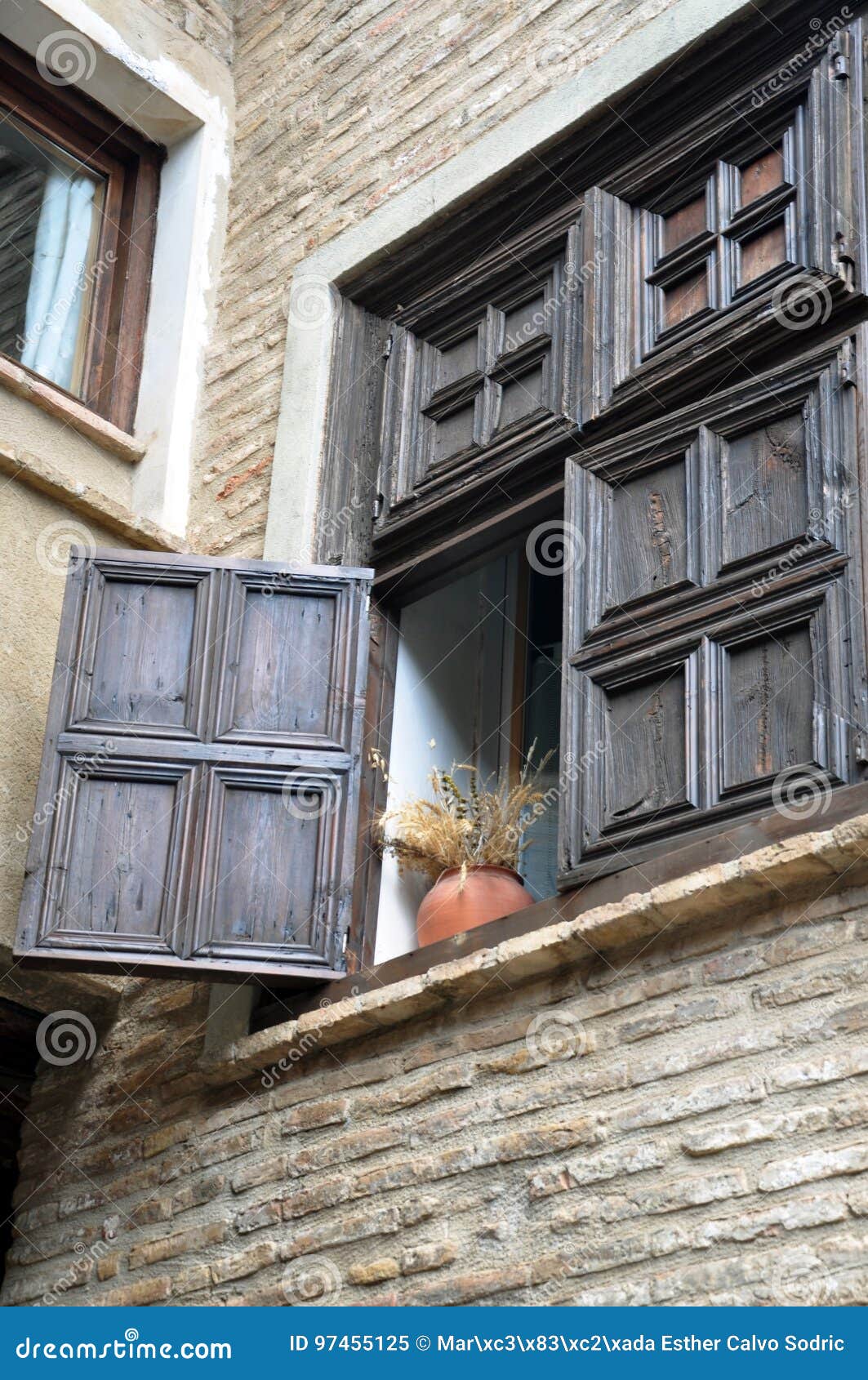 Rustic window stock image. Image of rustic, exterior - 97455125