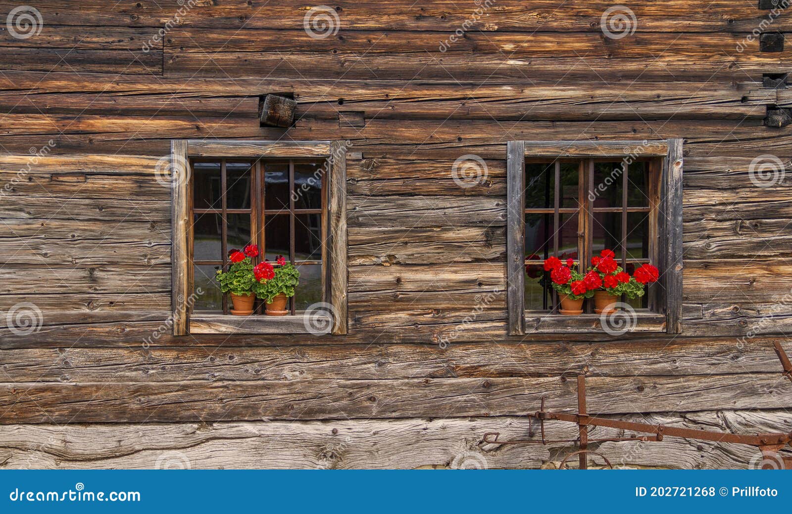 Rustic Windows in Wooden Back Stock Photo - Image of rustic, washout ...