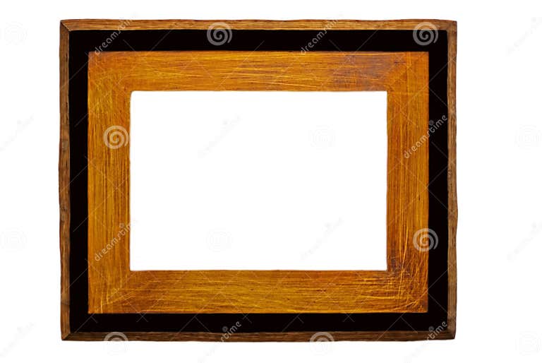 Rustic Wood/Black Picture Frame Stock Image - Image of antique, grunge ...