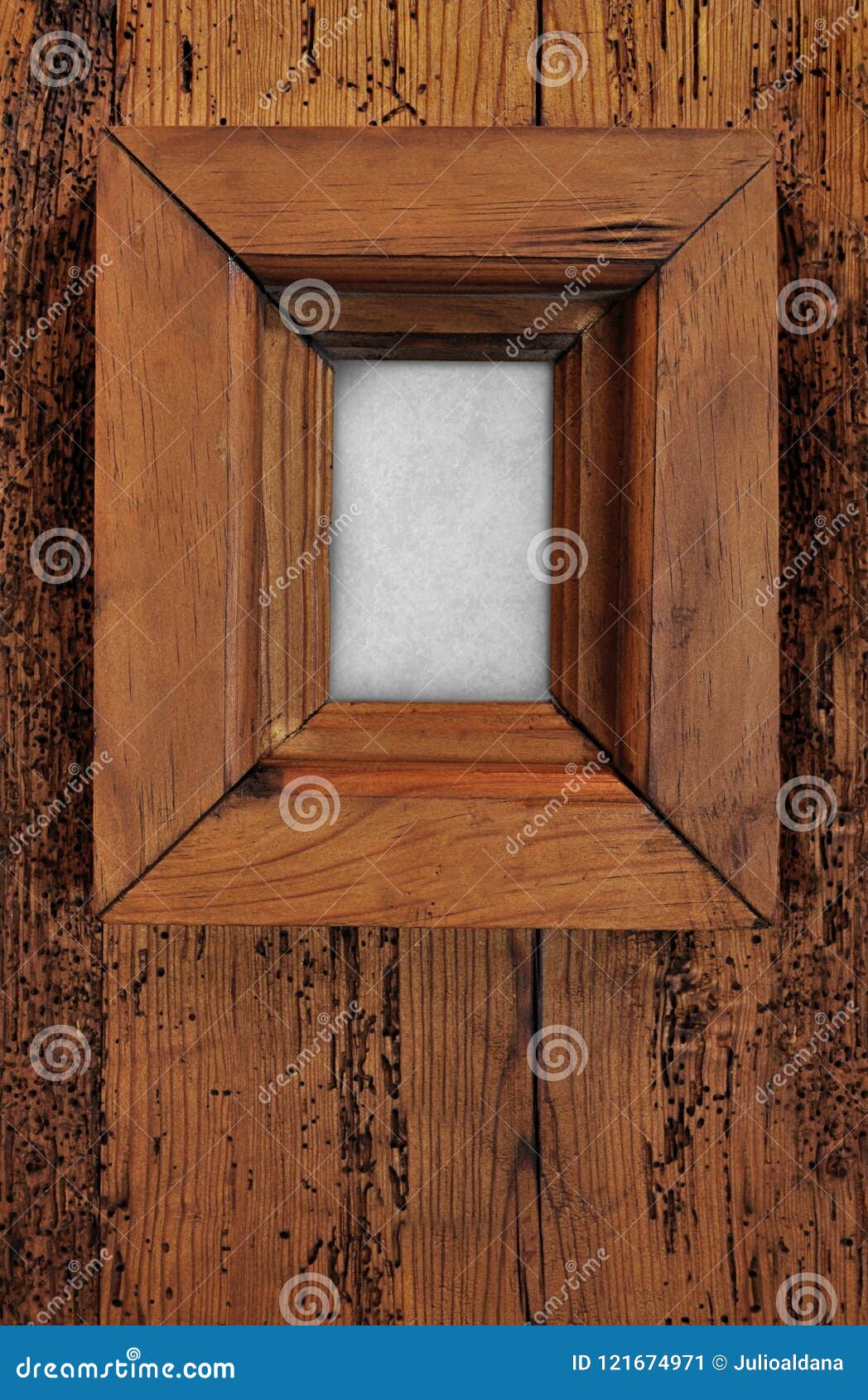 Rustic Wood Frame with Empty Space Stock Image - Image of rough, brown ...