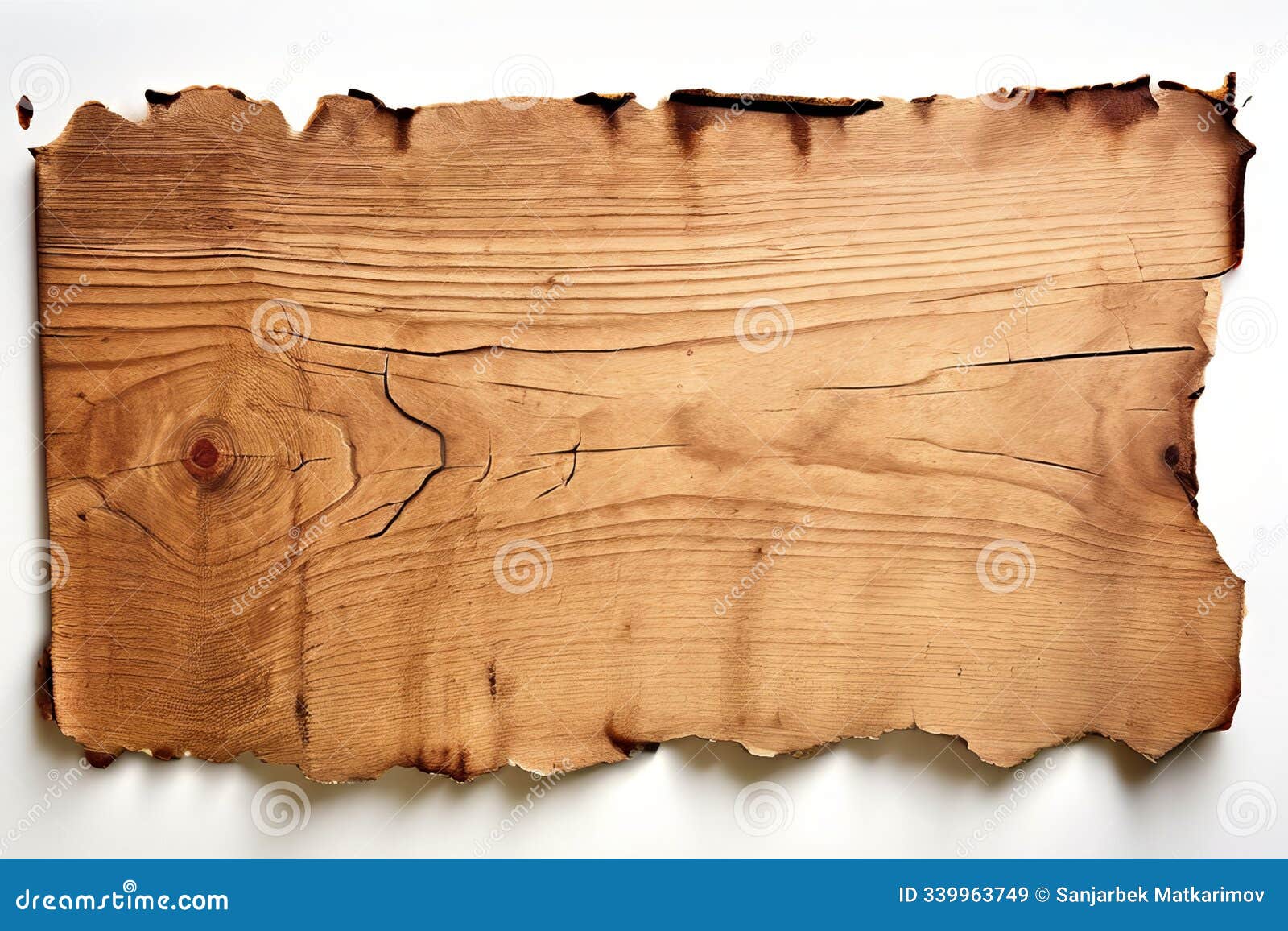 Rustic Wood Grain Ripped Paper Paper with a Wood Grain Texture F Stock ...