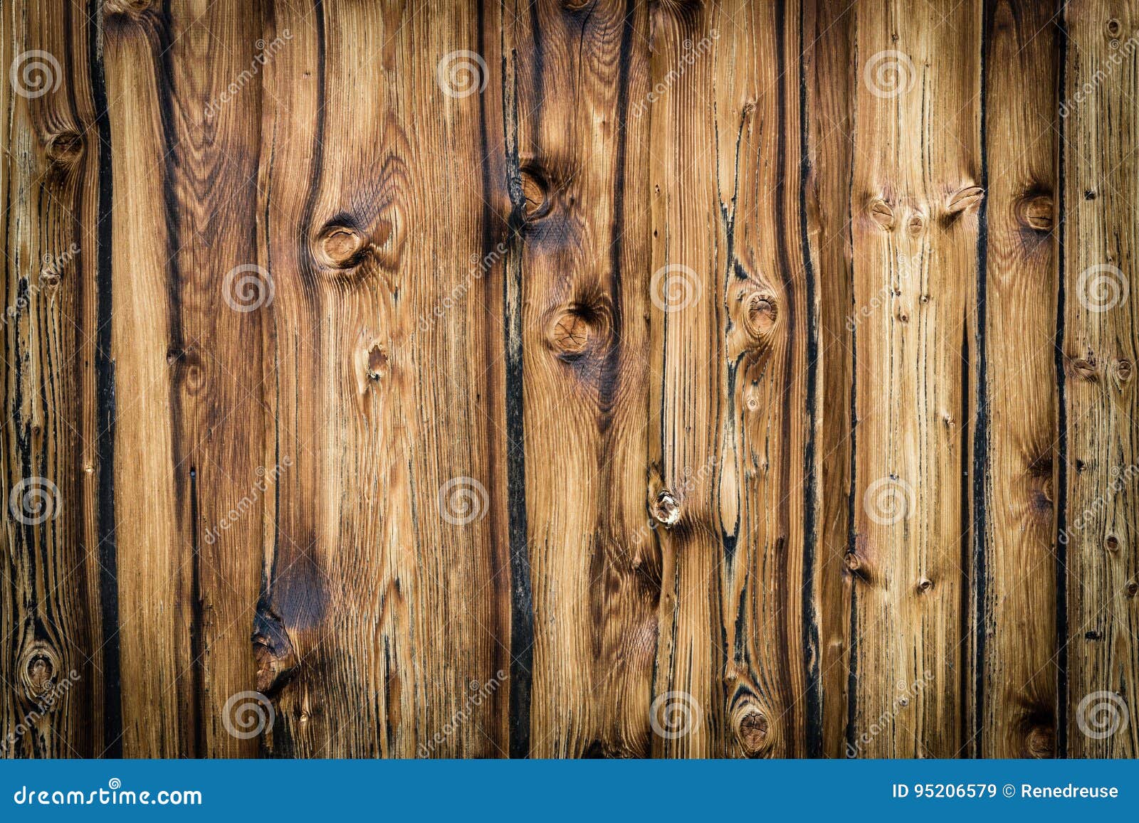 Rustic Wood Planks Background with Nice Vignetting Stock Image - Image ...