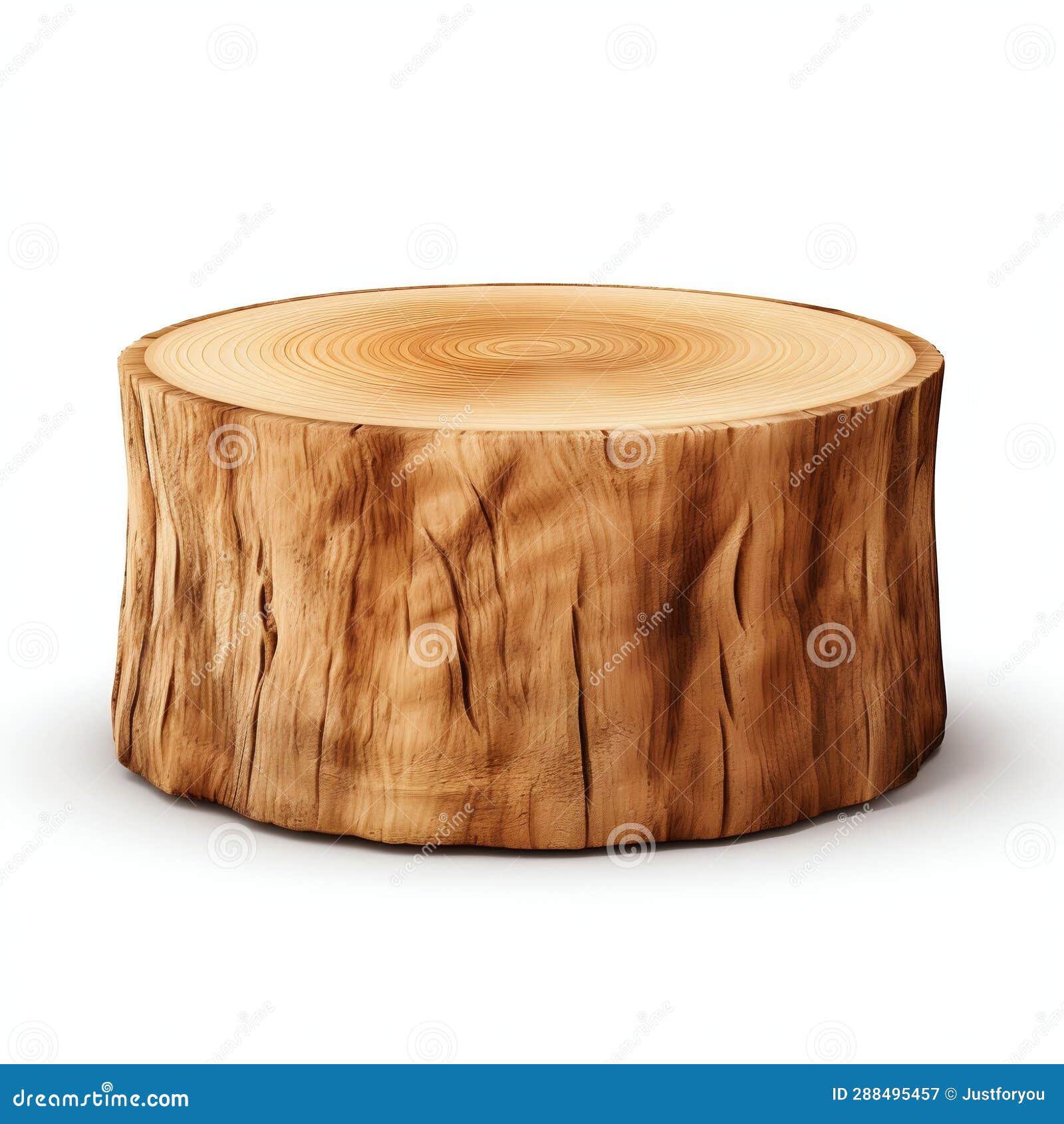 Rustic Wood Podium from Tree Trunk Segment. Generative Ai Stock ...