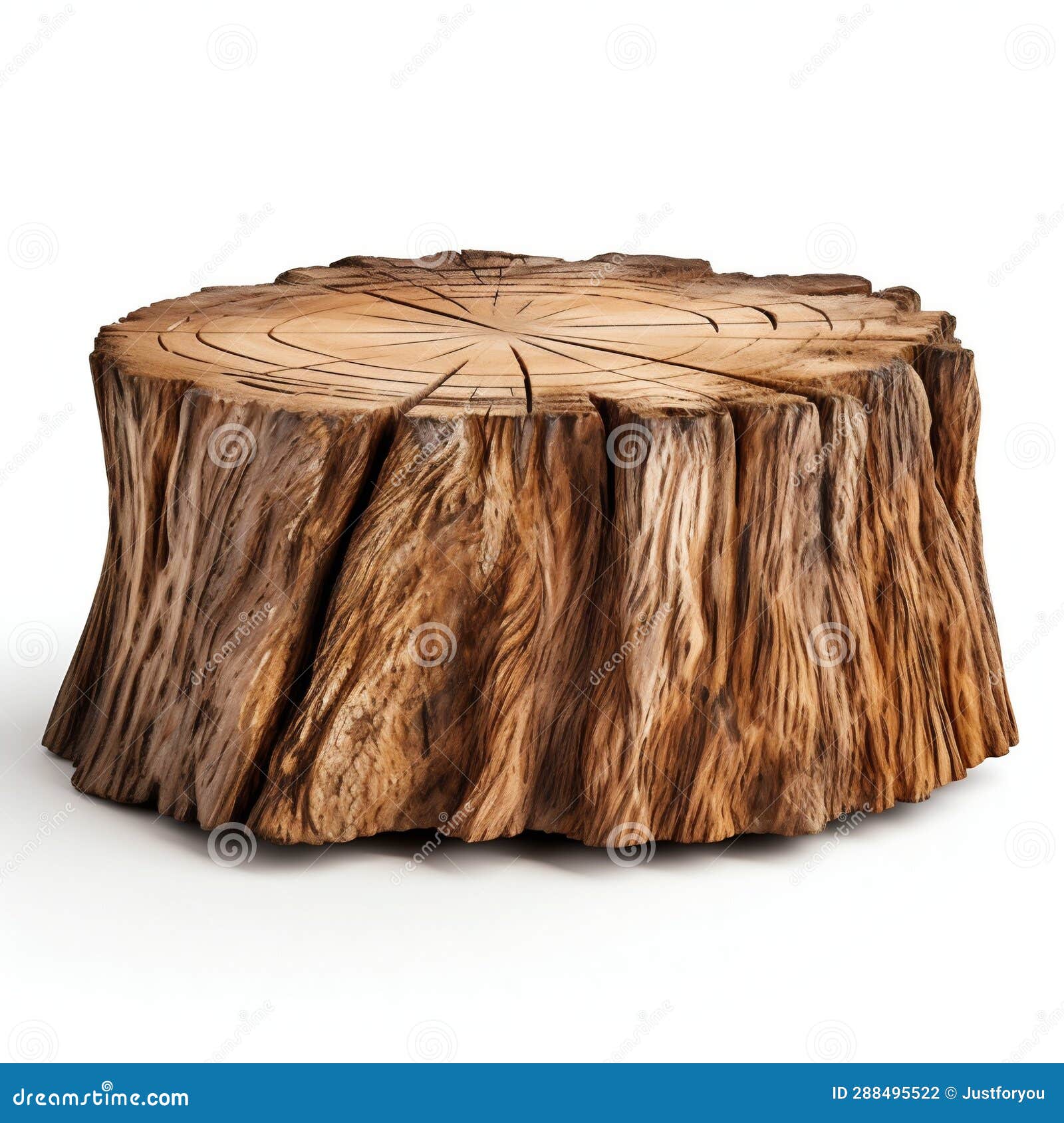 Rustic Wood Podium from Tree Trunk Segment. Generative Ai Stock ...