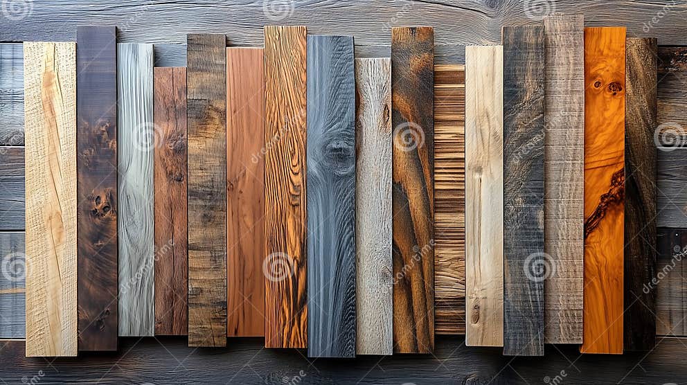 Rustic Wood Samples in Various Tones and Textures for Floor Stock Photo ...