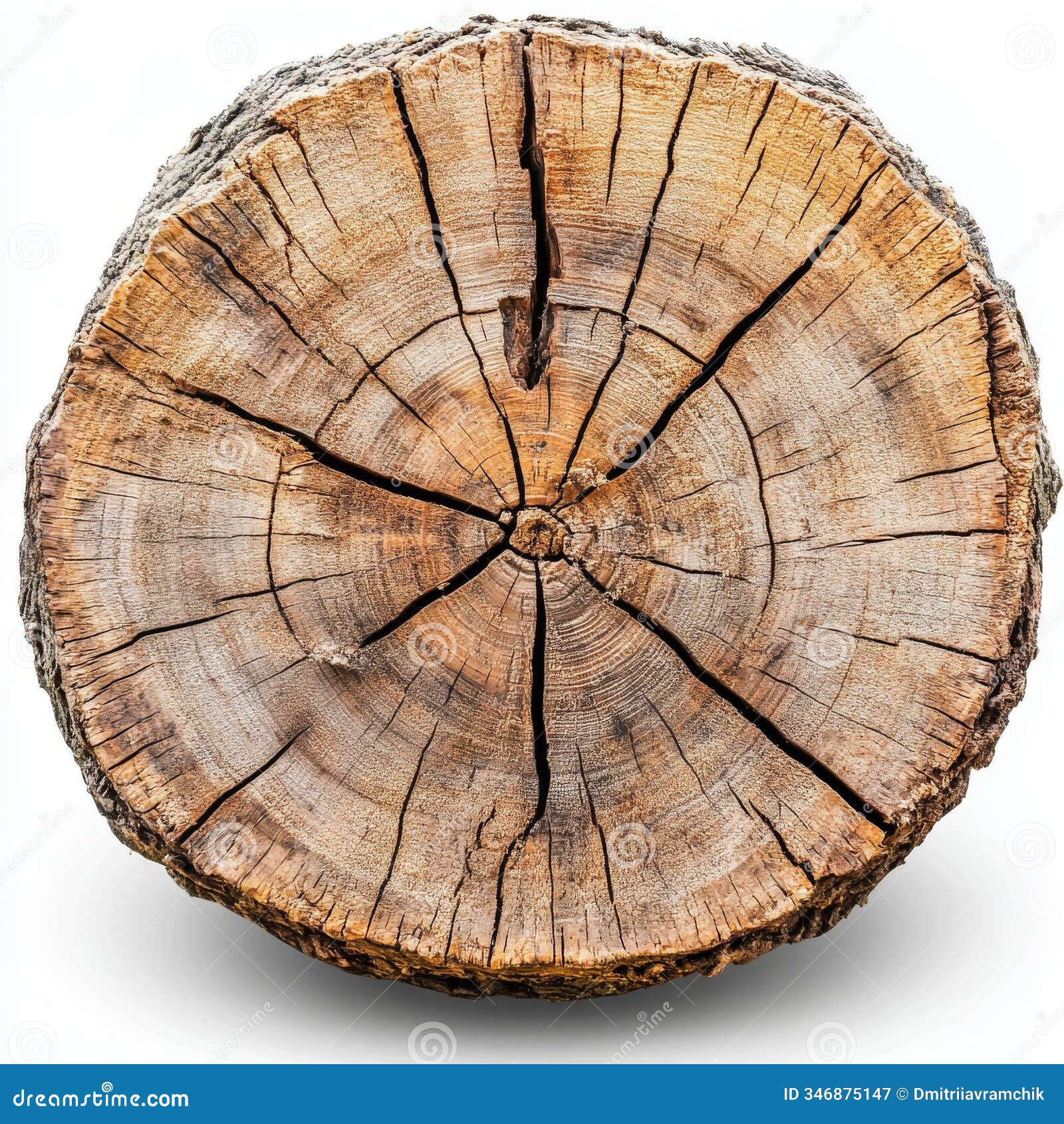 Rustic Wood Slab, Cut To a Round Shape, with a Natural Texture Stock ...