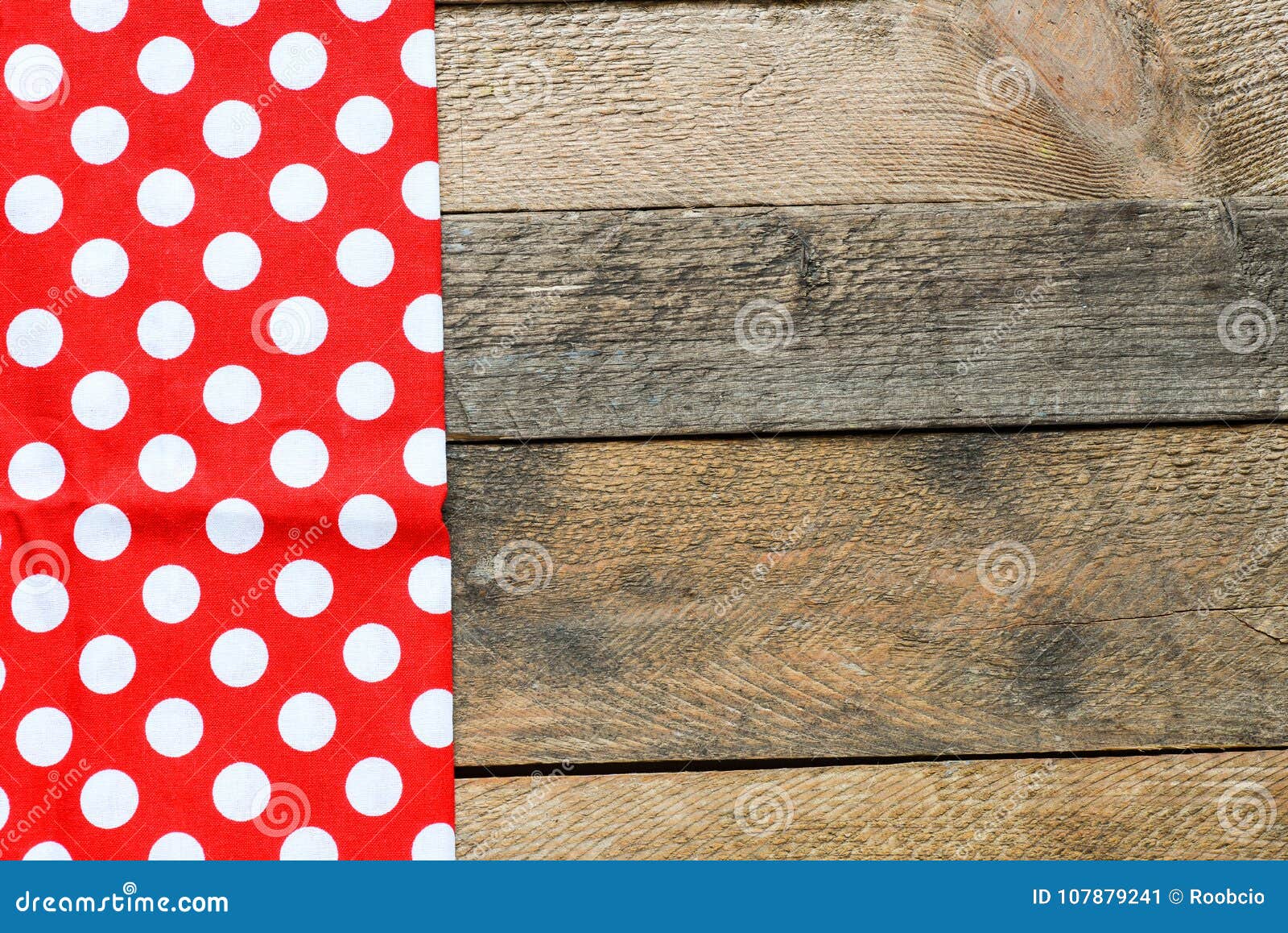 Rustic Wooden Background with a Red Table Cloth Stock Image - Image of ...