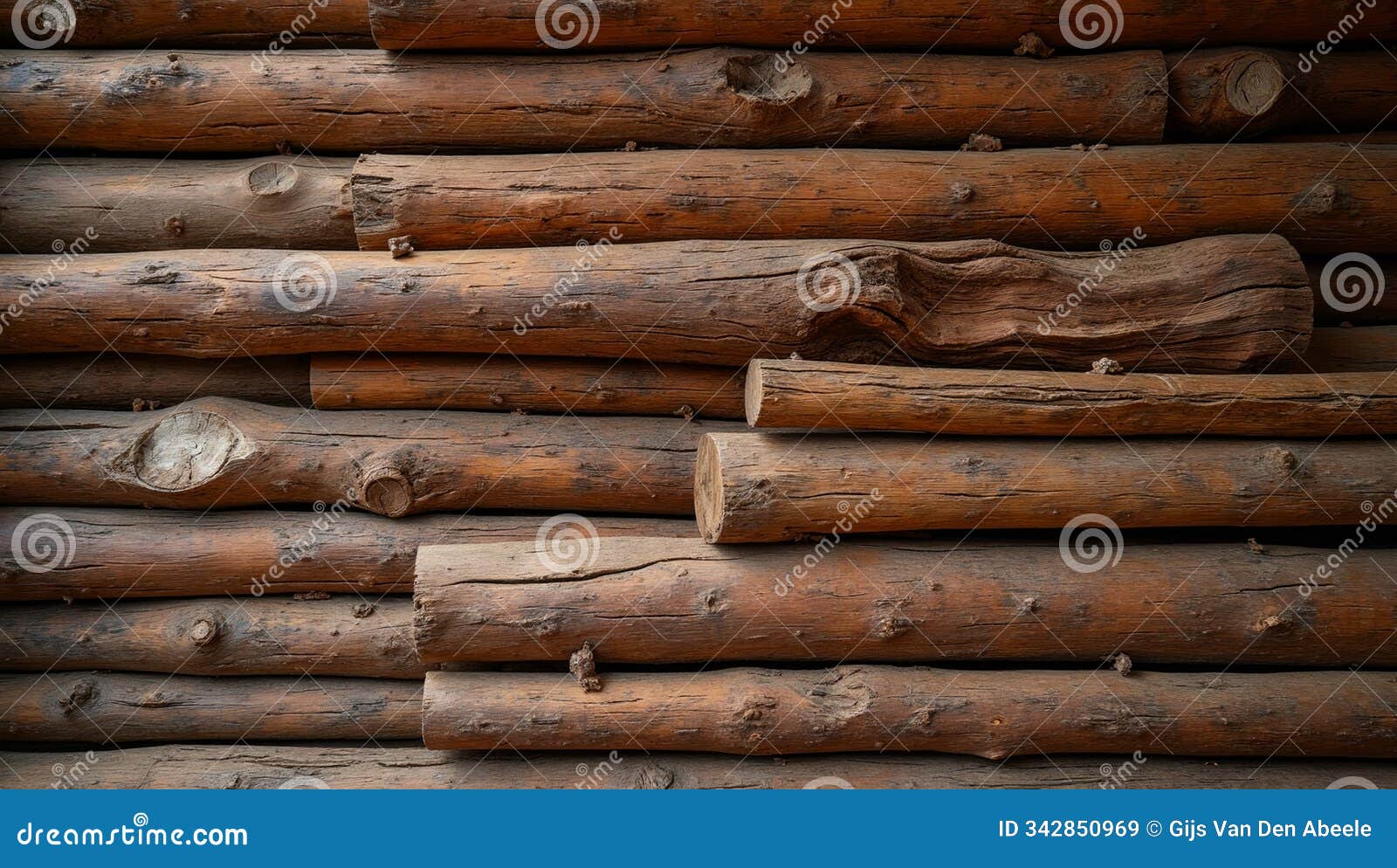 Rustic Wooden Beams with Knots and Texture Stock Illustration ...