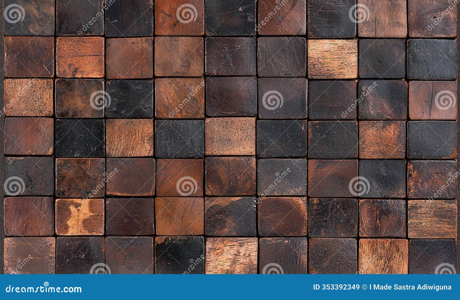 Rustic Wooden Block Wall Texture Background for Interior Design Stock ...