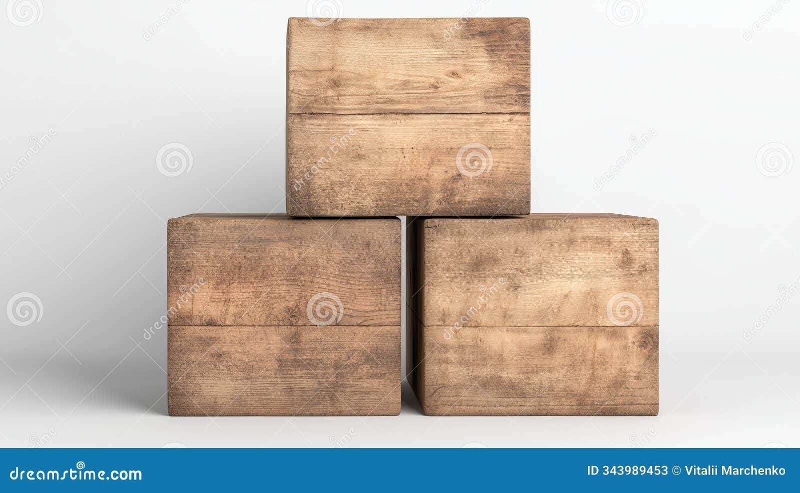 Rustic Wooden Boxes Stacked Arrangement for Interior Decor or Design ...