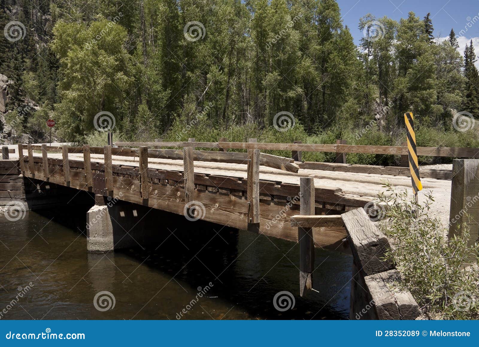 Rustic wooden bridge stock image. Image of timber, wood - 28352089