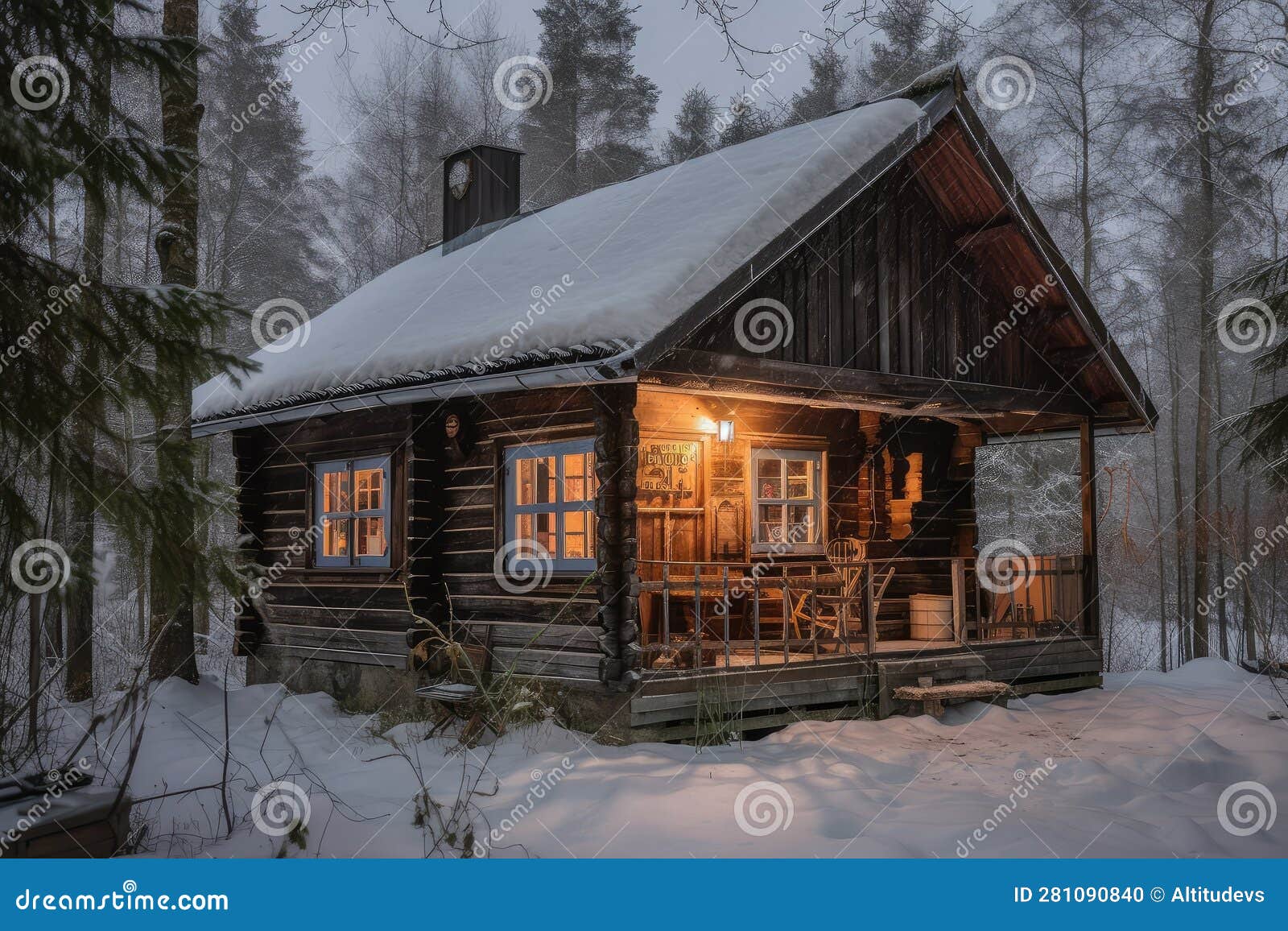 A Rustic Wooden Cabin with a Warm and Inviting Interior, Perfect for ...
