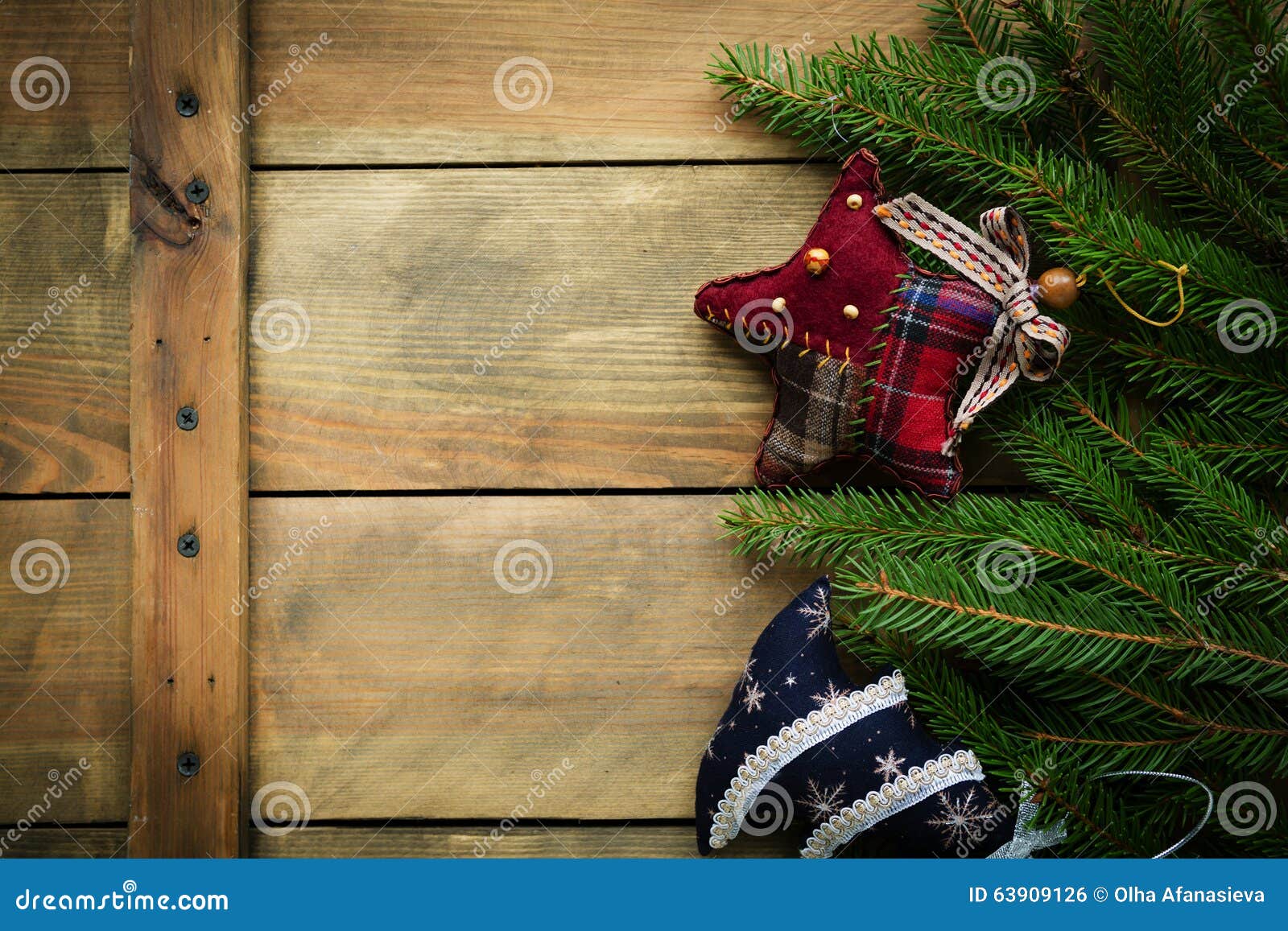 Rustic Wooden Christmas Backdrop Stock Photo - Image of fairytale ...