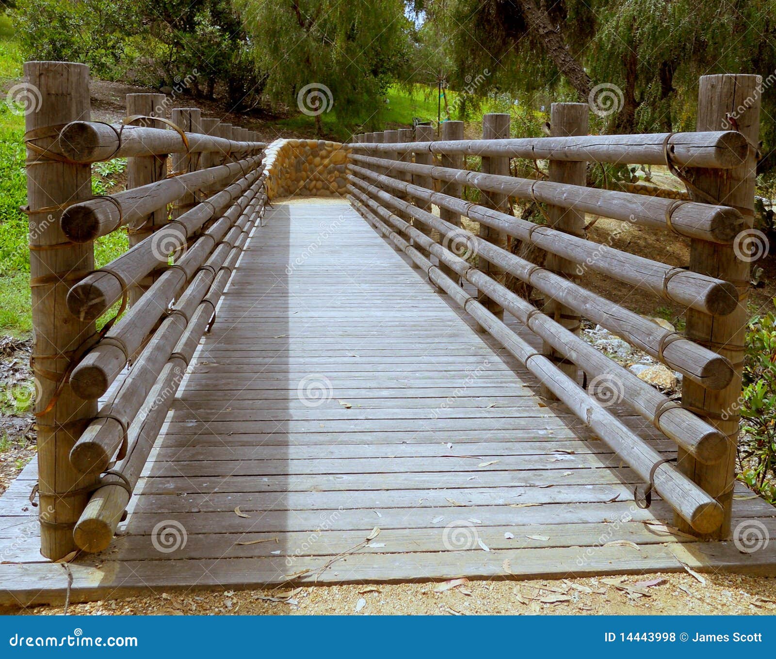 A rustic Wooden Footbridge stock photo. Image of crossing - 14443998
