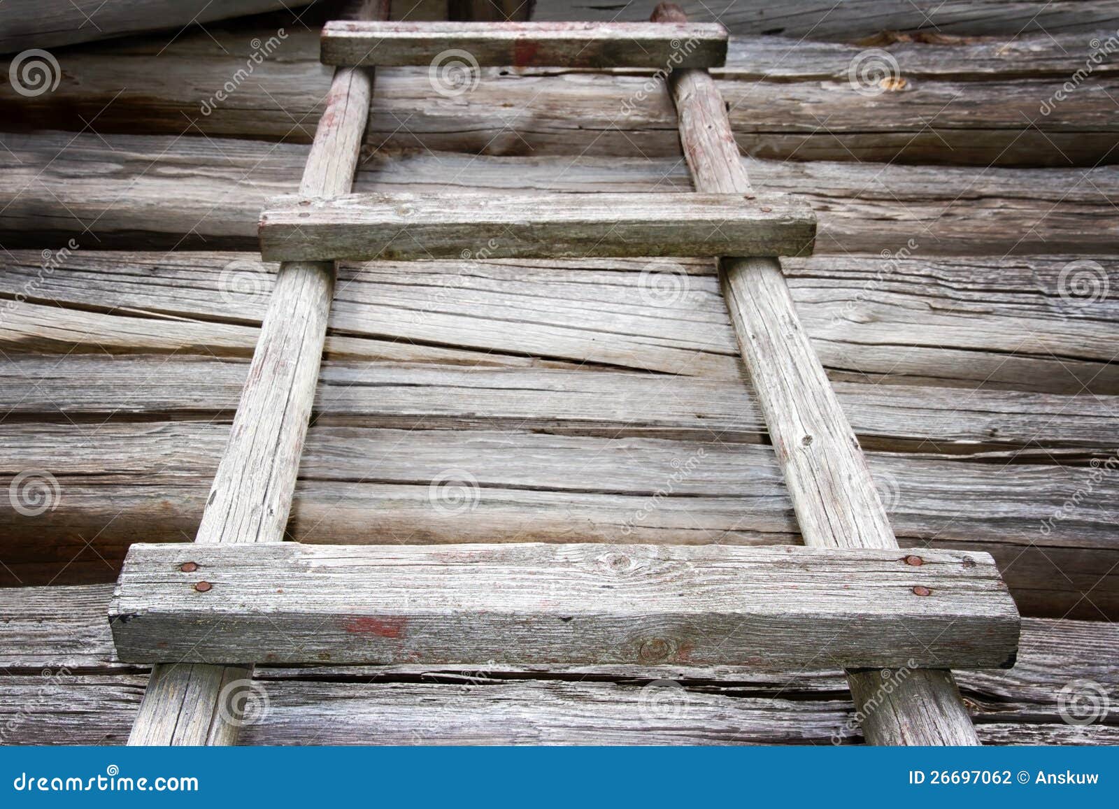 Rustic wooden ladder stock photo. Image of rough, success - 26697062