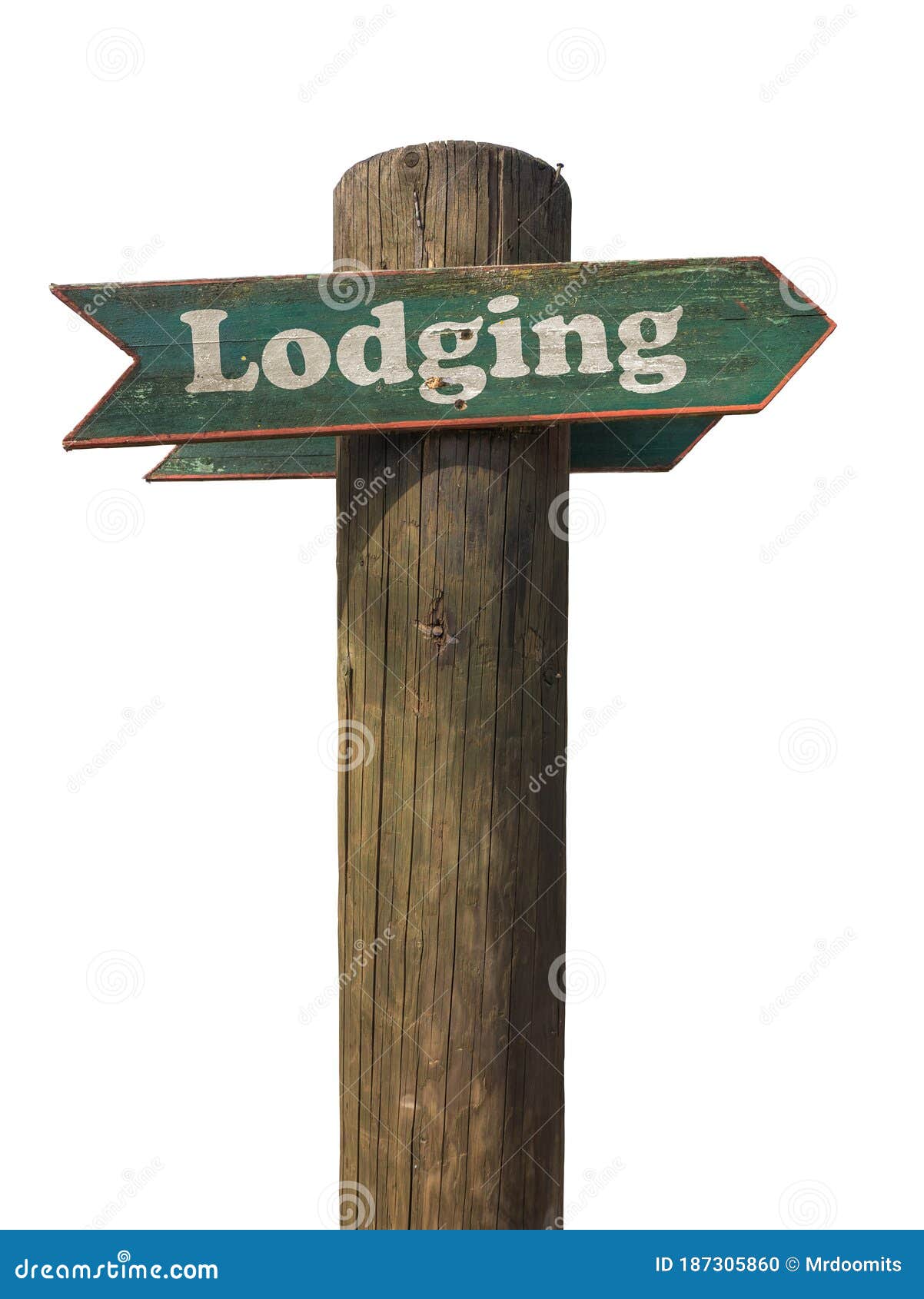 Rustic Wooden Lodging Sign stock photo. Image of forest - 187305860