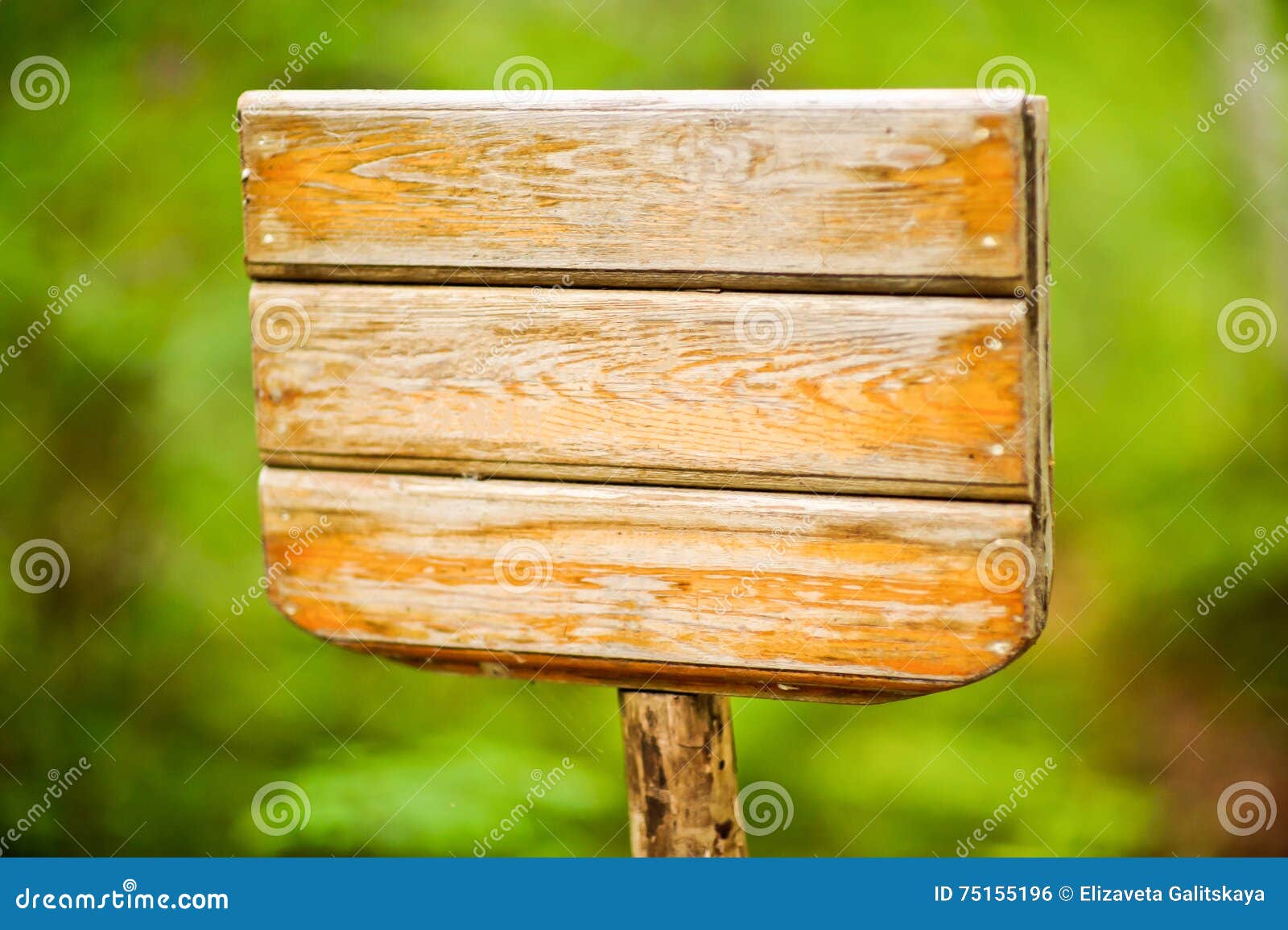 Rustic Wooden Notice Board in Public Park Stock Photo - Image of notice ...