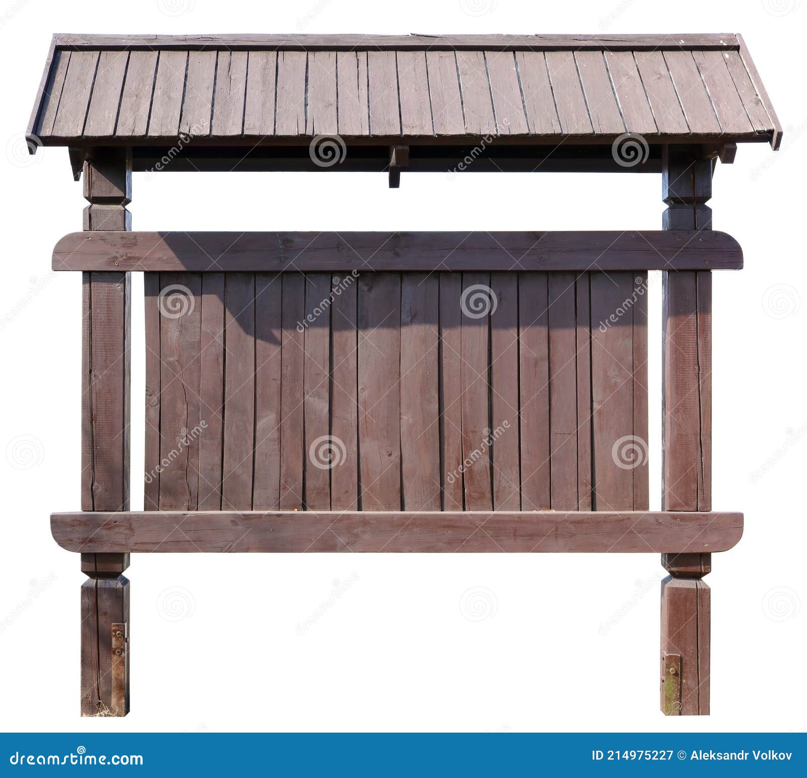 Rustic Wooden Notice Board in Retro Style Stock Image - Image of design ...