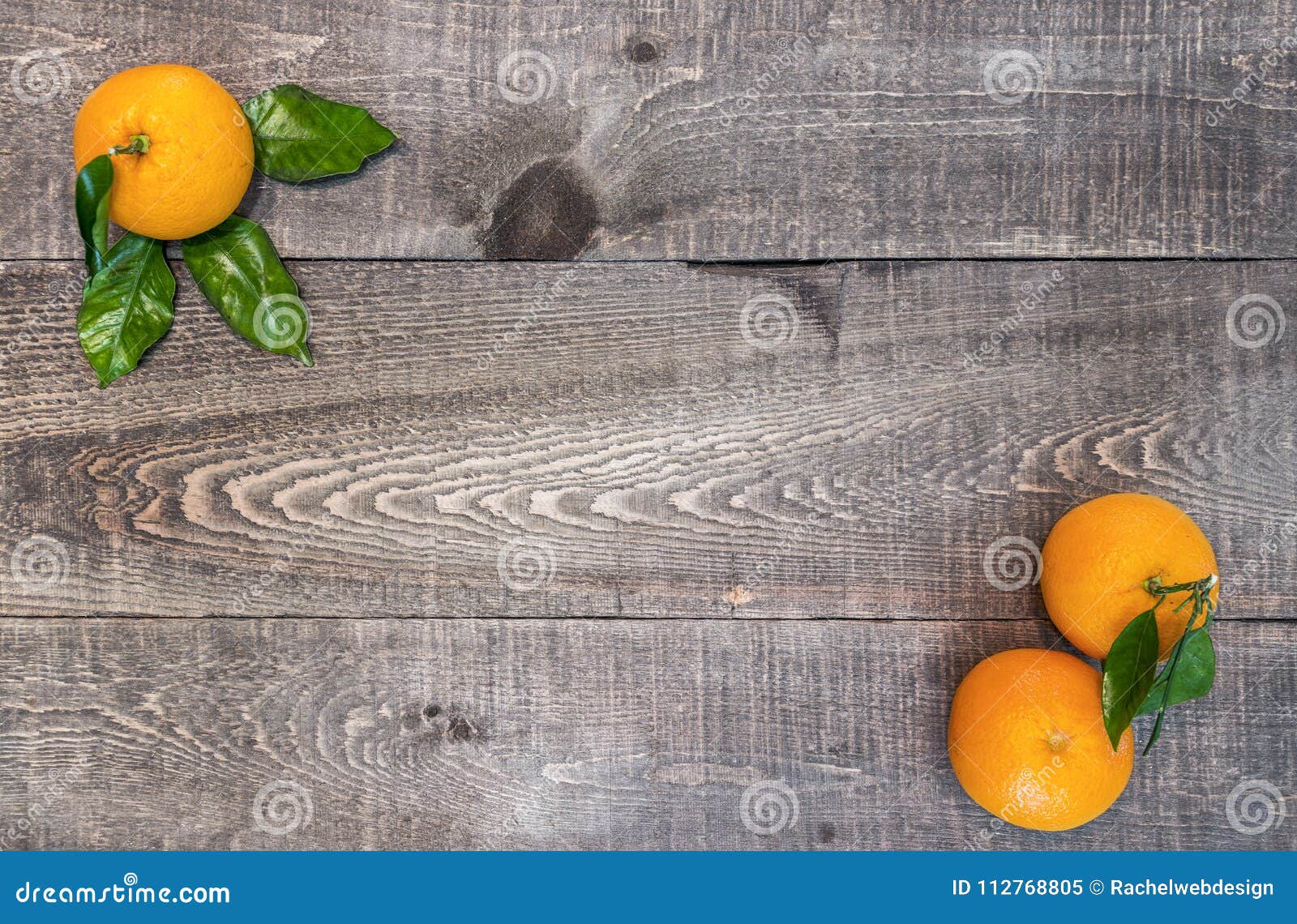 Rustic Wooden Plank Table with Fresh Picked Oranges with Stem an Stock ...