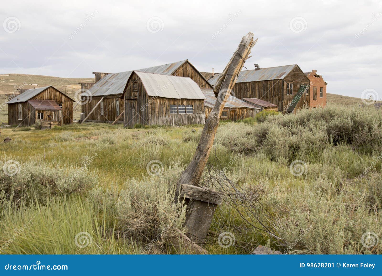 Rustic Wooden Structures in Bodie, California Stock Image - Image of ...