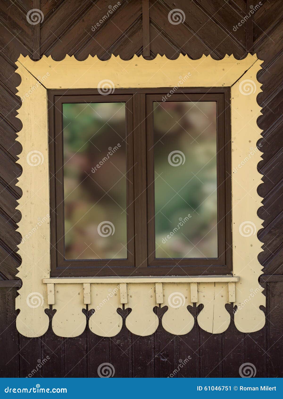 Rustic wooden window frame stock image. Image of exterior - 61046751