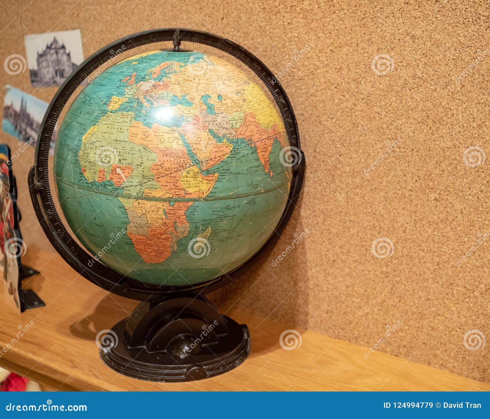 Rustic World Globe Displaying Africa and Europe in a Child`s Room Stock ... Rustic World Globe Displaying Africa and Europe in a Child`s Room Stock ...