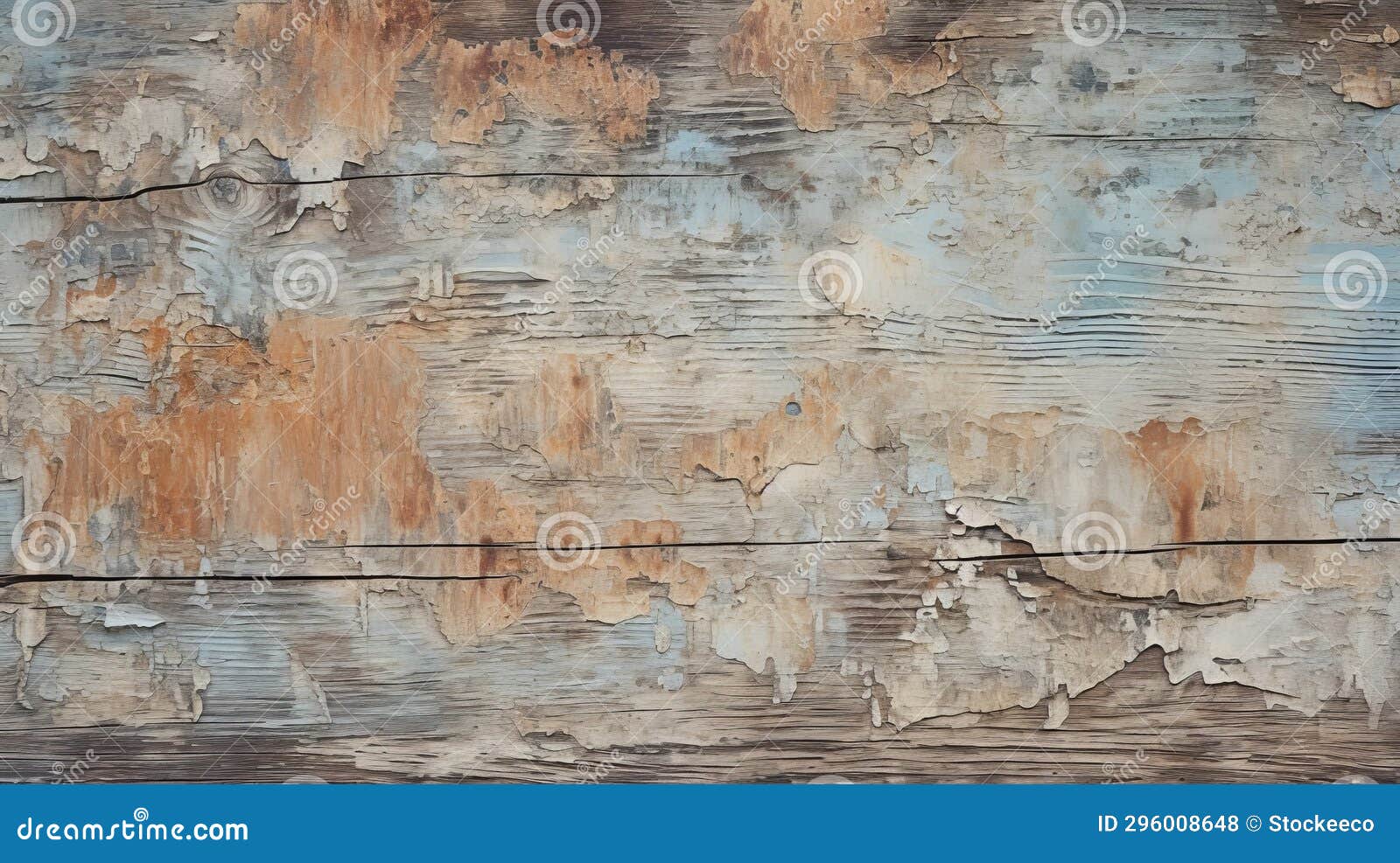Rusticcore: Old Painted Wood Background with Water Damage Stock ...